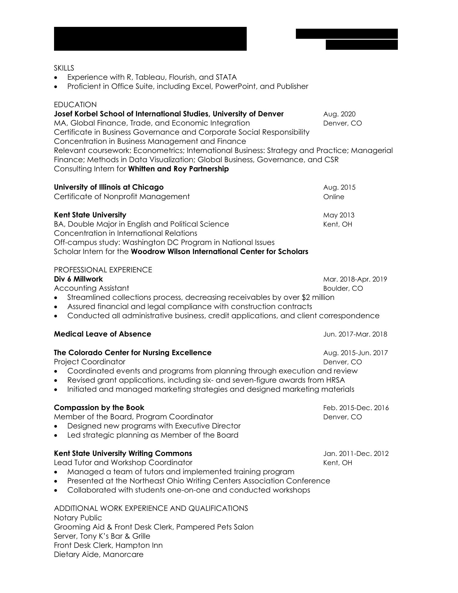 Resume Feedback Draft.pdf | DocDroid
