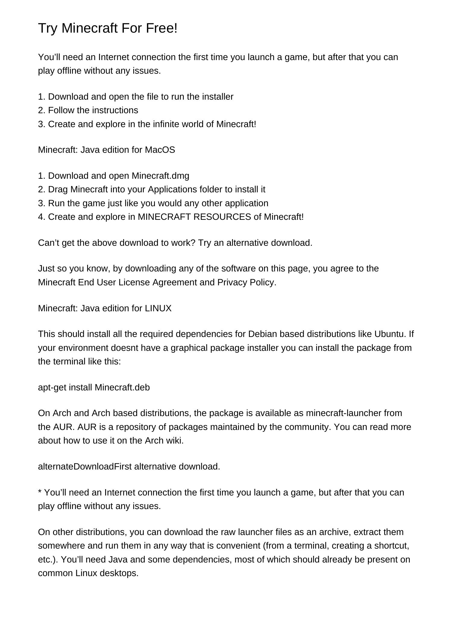 Try Minecraft For Freefkvjs.pdf.pdf | DocDroid