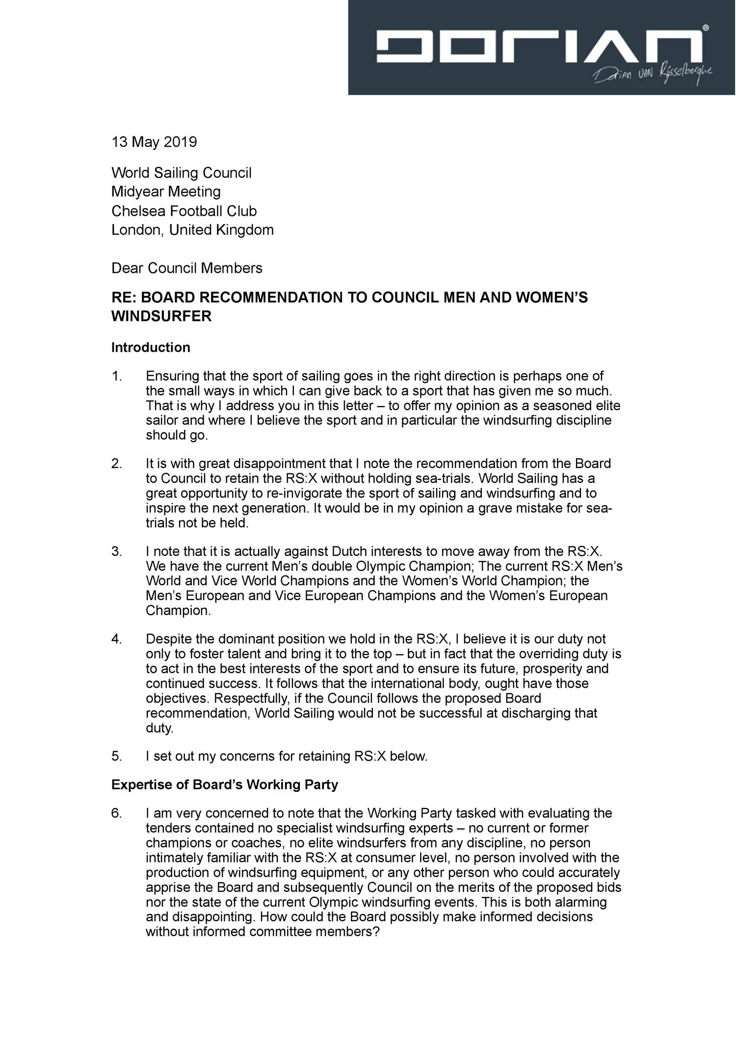 van Rijsselberghe Letter to Council.pdf | DocDroid