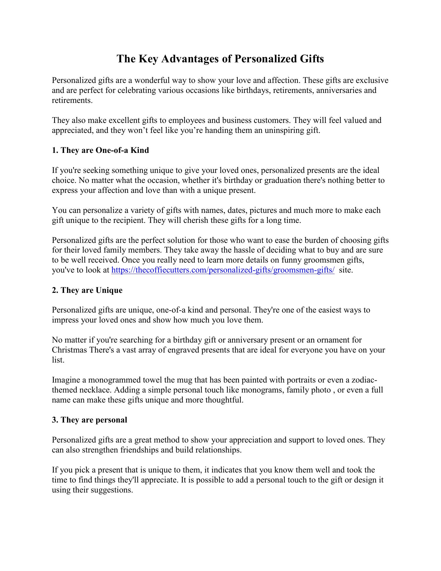 The Key Advantages of Personalized Gifts.pdf | DocDroid
