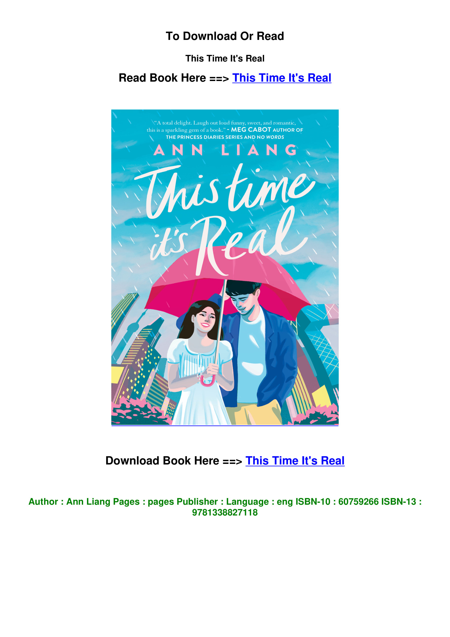 DOWNLOAD EPUB This Time It s Real BY Ann Liang.pdf | DocDroid