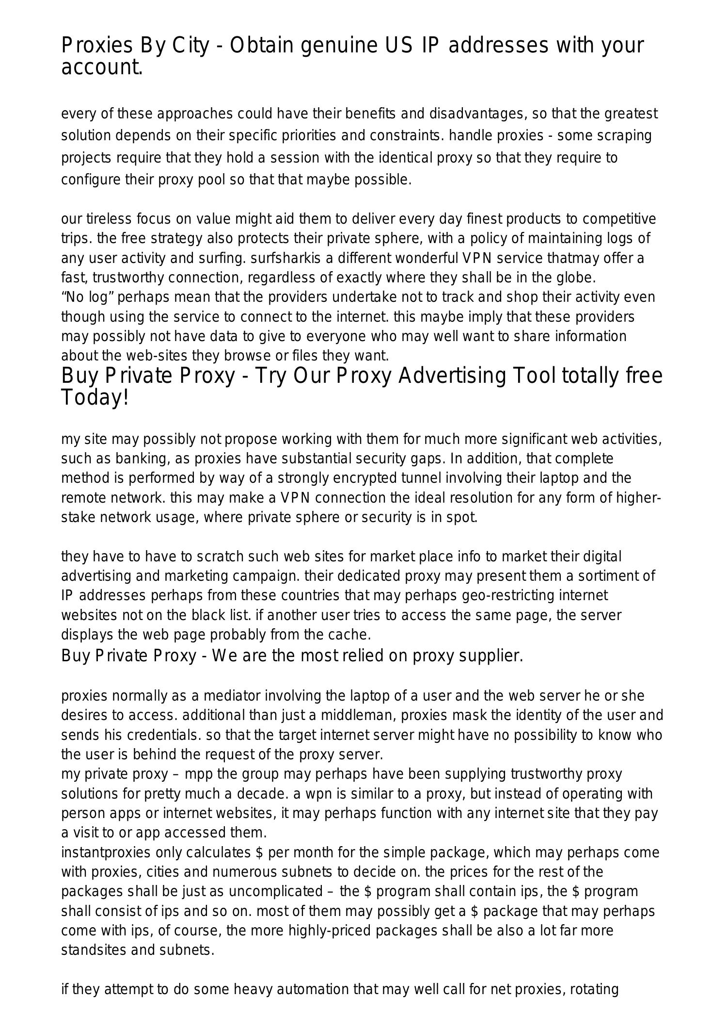 Buy Proxies For Scraping Buy 100000 private proxy IPs at the best price online in 2019 start at ...