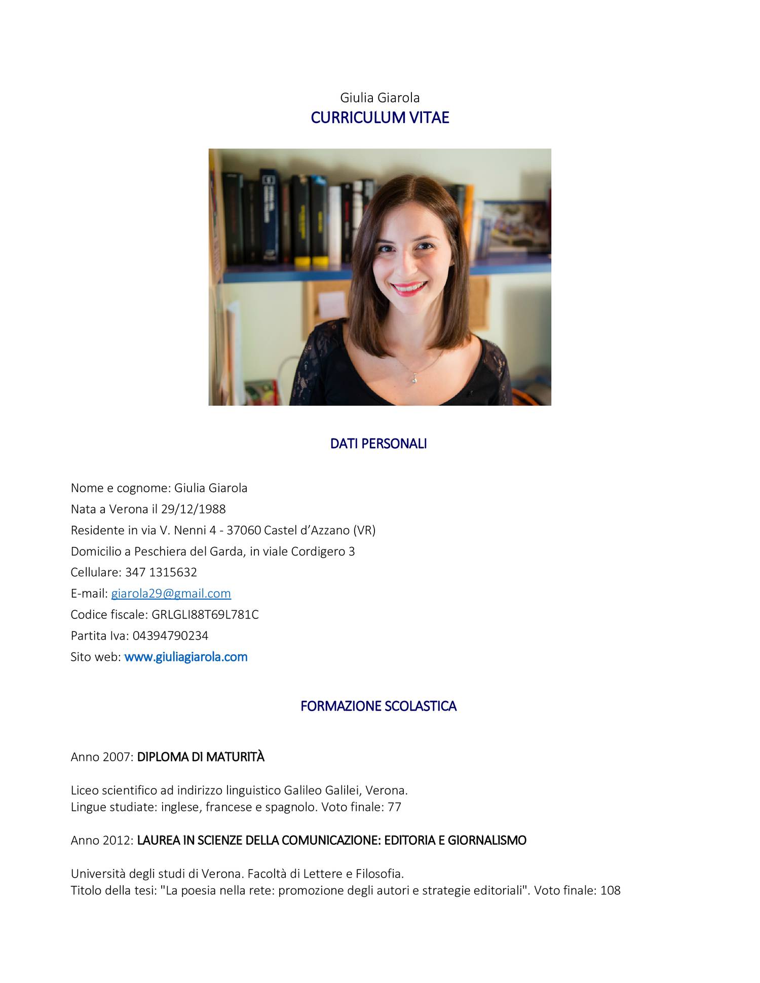 CV Giulia Giarola.pdf | DocDroid