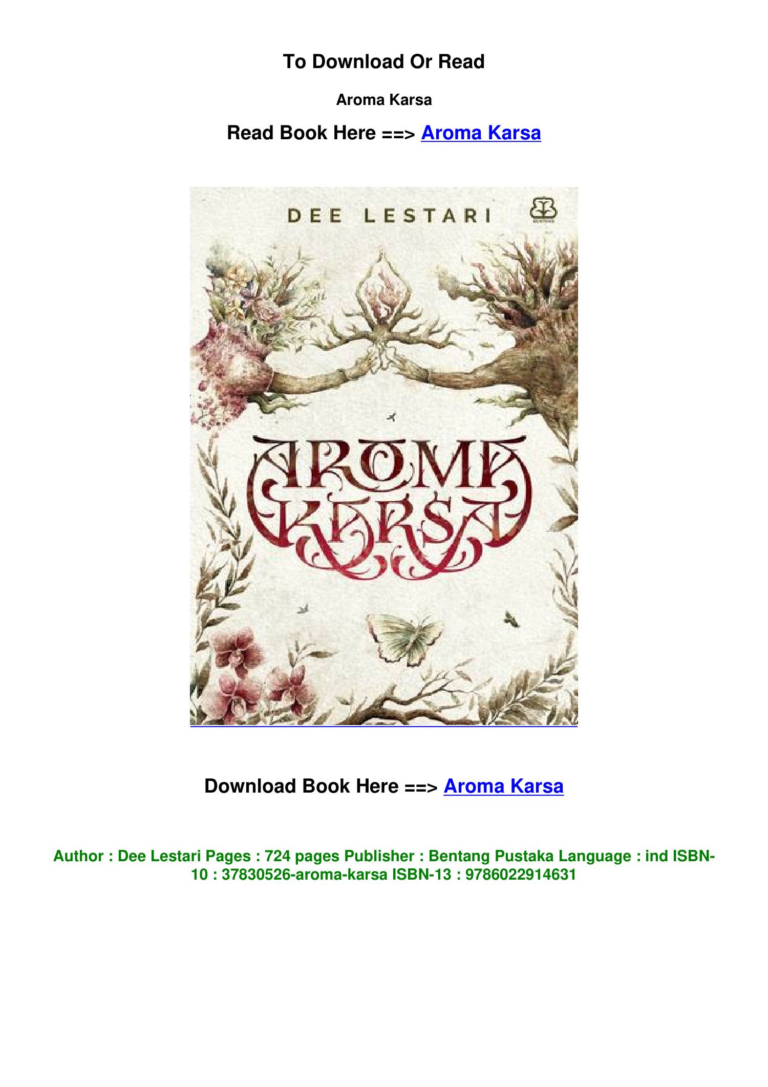 Download EPUB Aroma Karsa by Dee Lestari.pdf | DocDroid