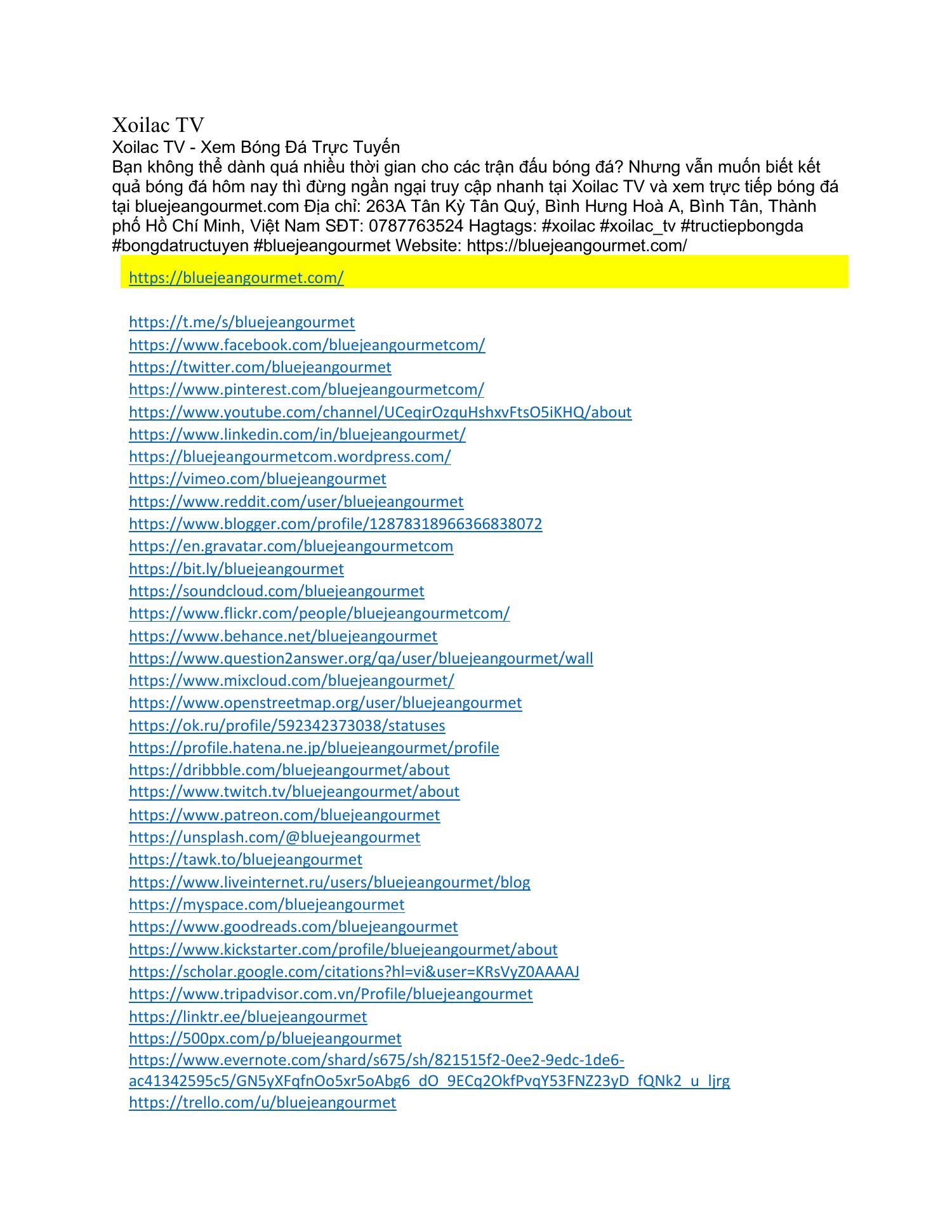 Xoilac TV.docx | DocDroid