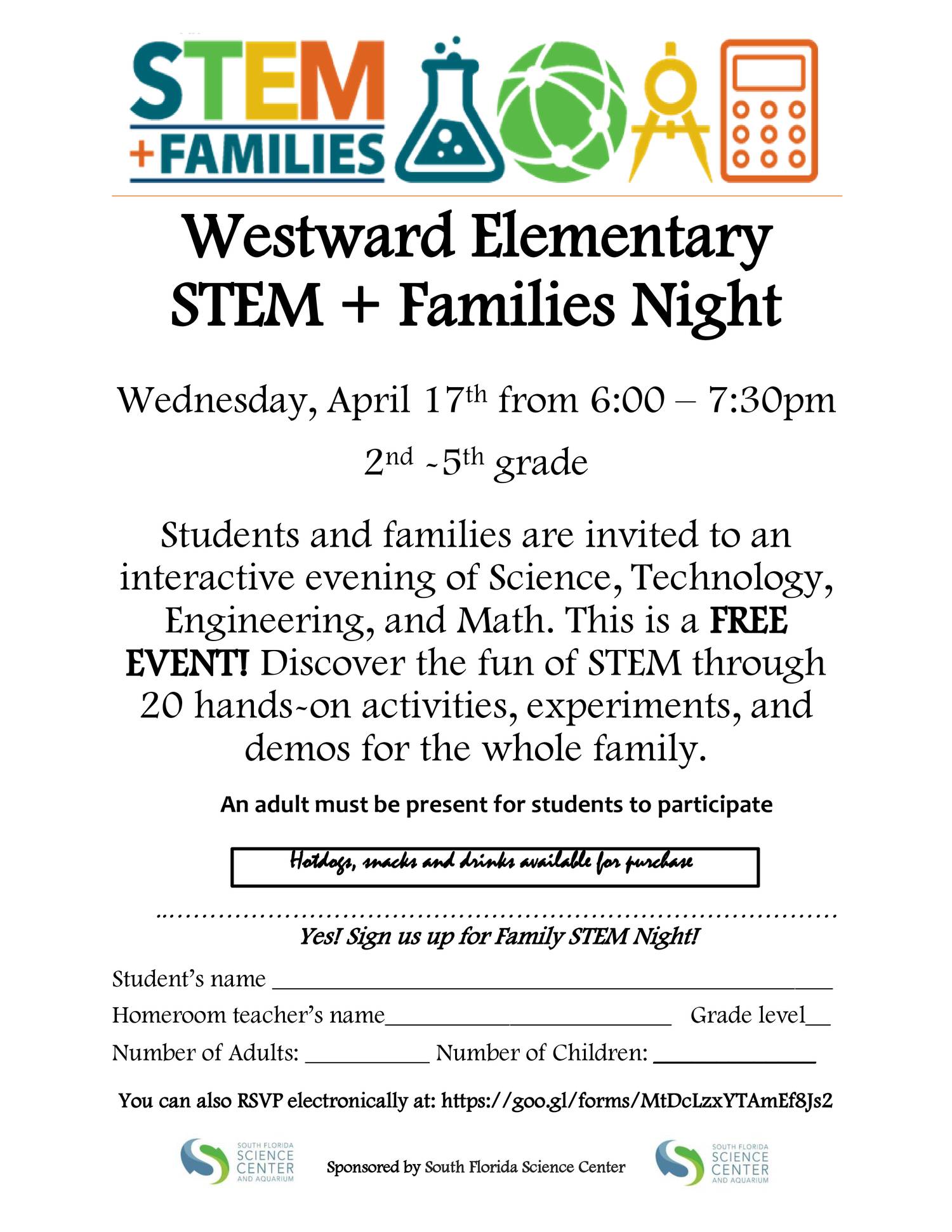Family Science Night Flyer