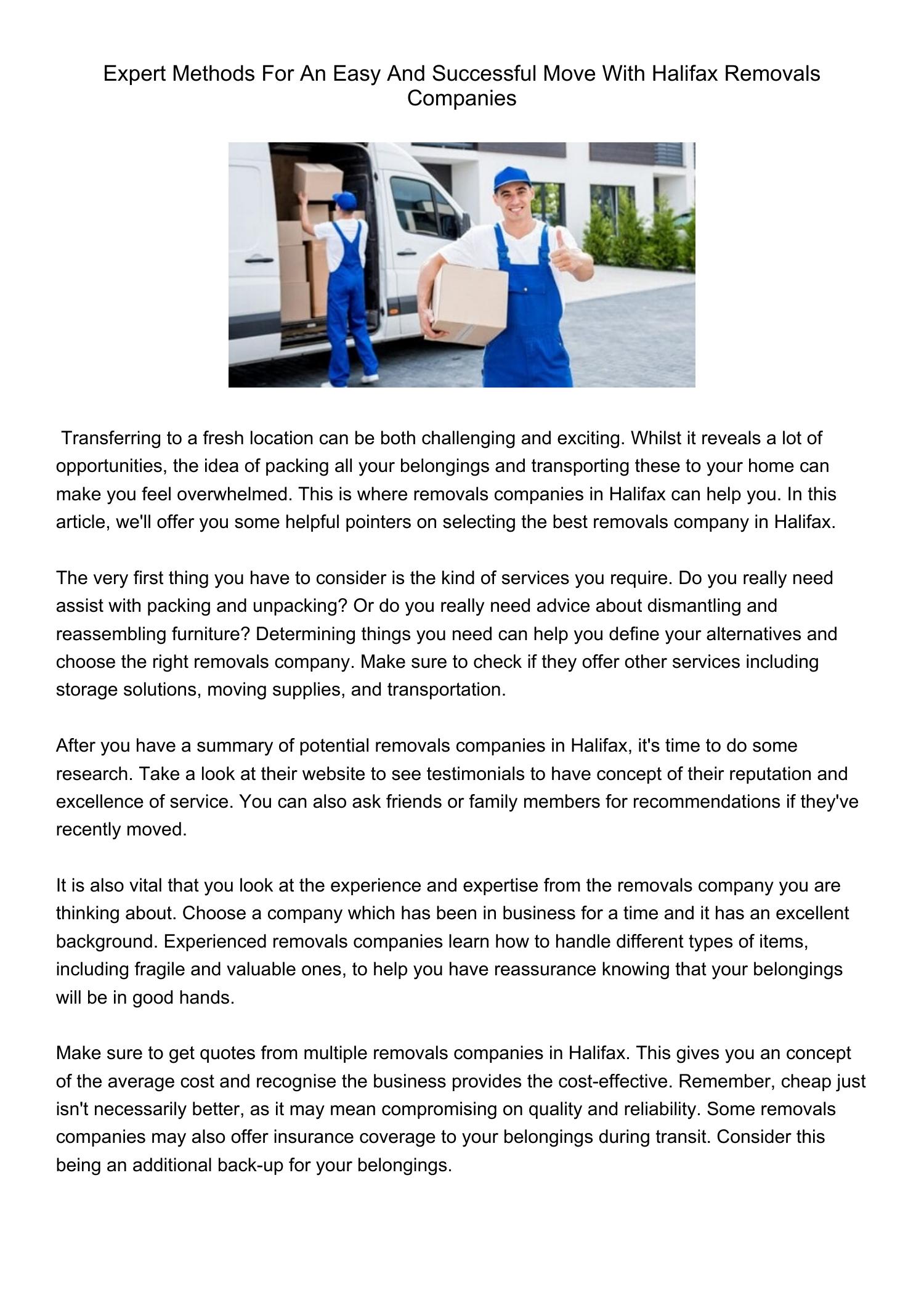 ExpertMethodsForAnEasyAndSuccessfulMoveWithHalifaxRemovalsCompanies53.pdf | DocDroid