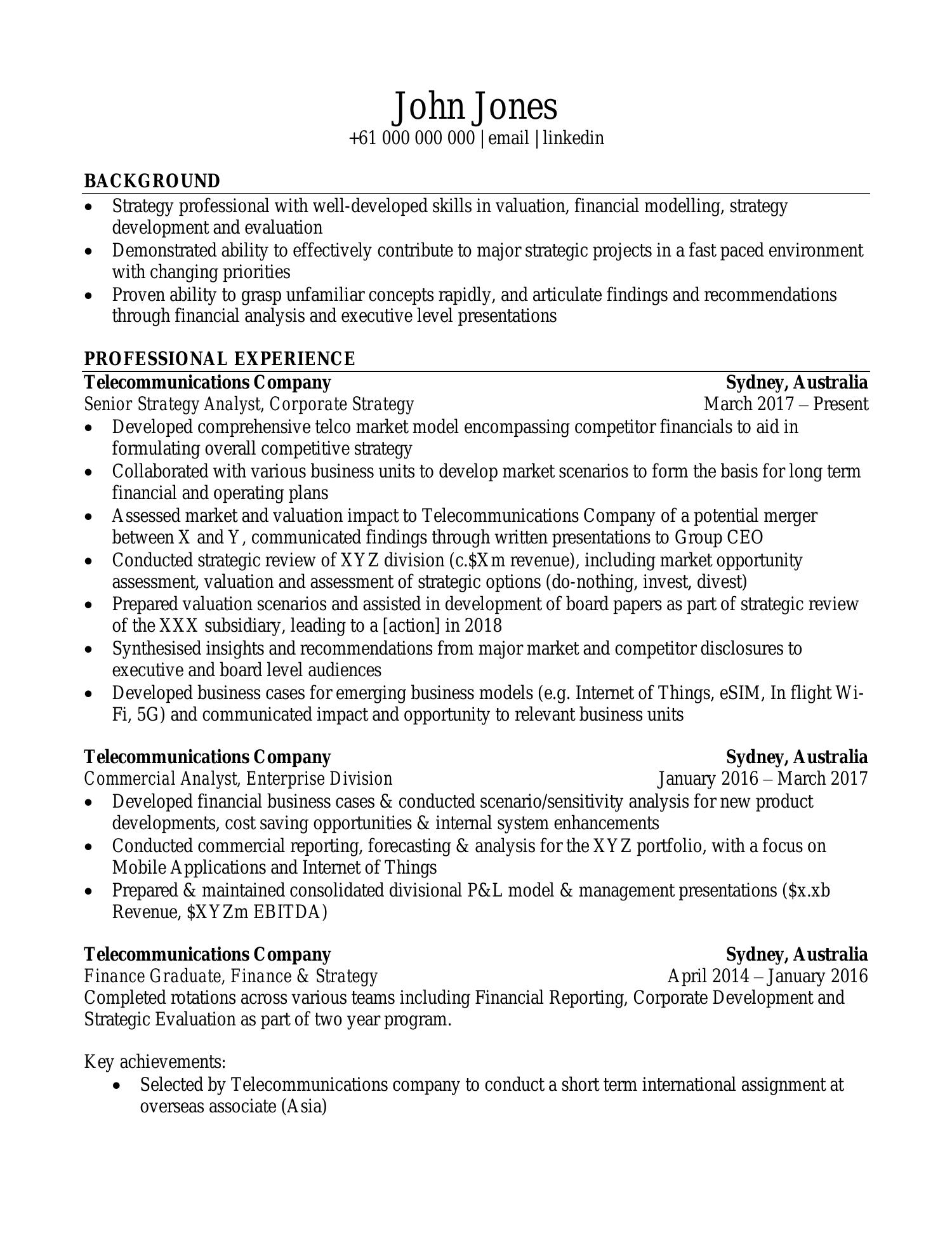 Document Review Resume