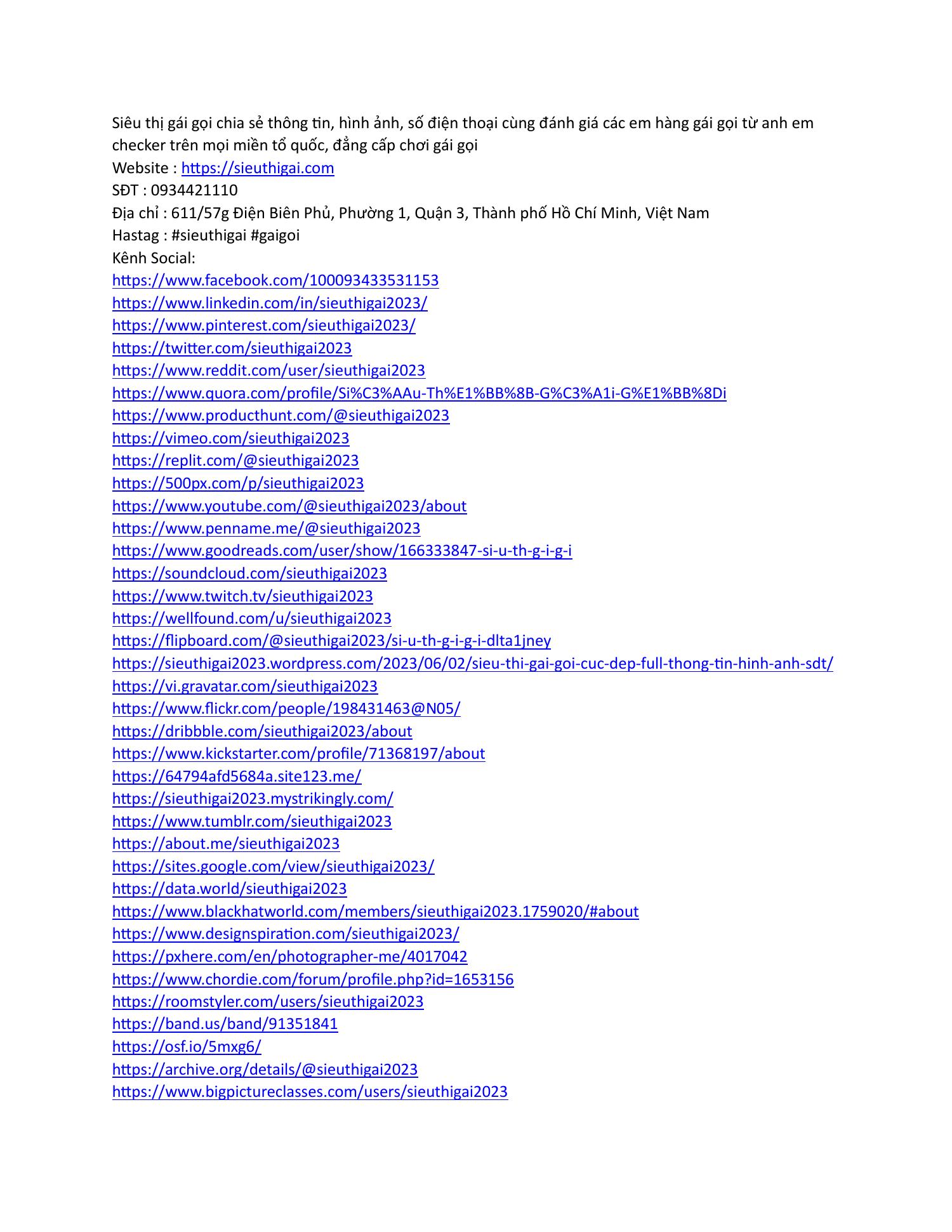 Siêu thị gái gọi cực đẹp full thông tin, hình ảnh, sđt.docx | DocDroid