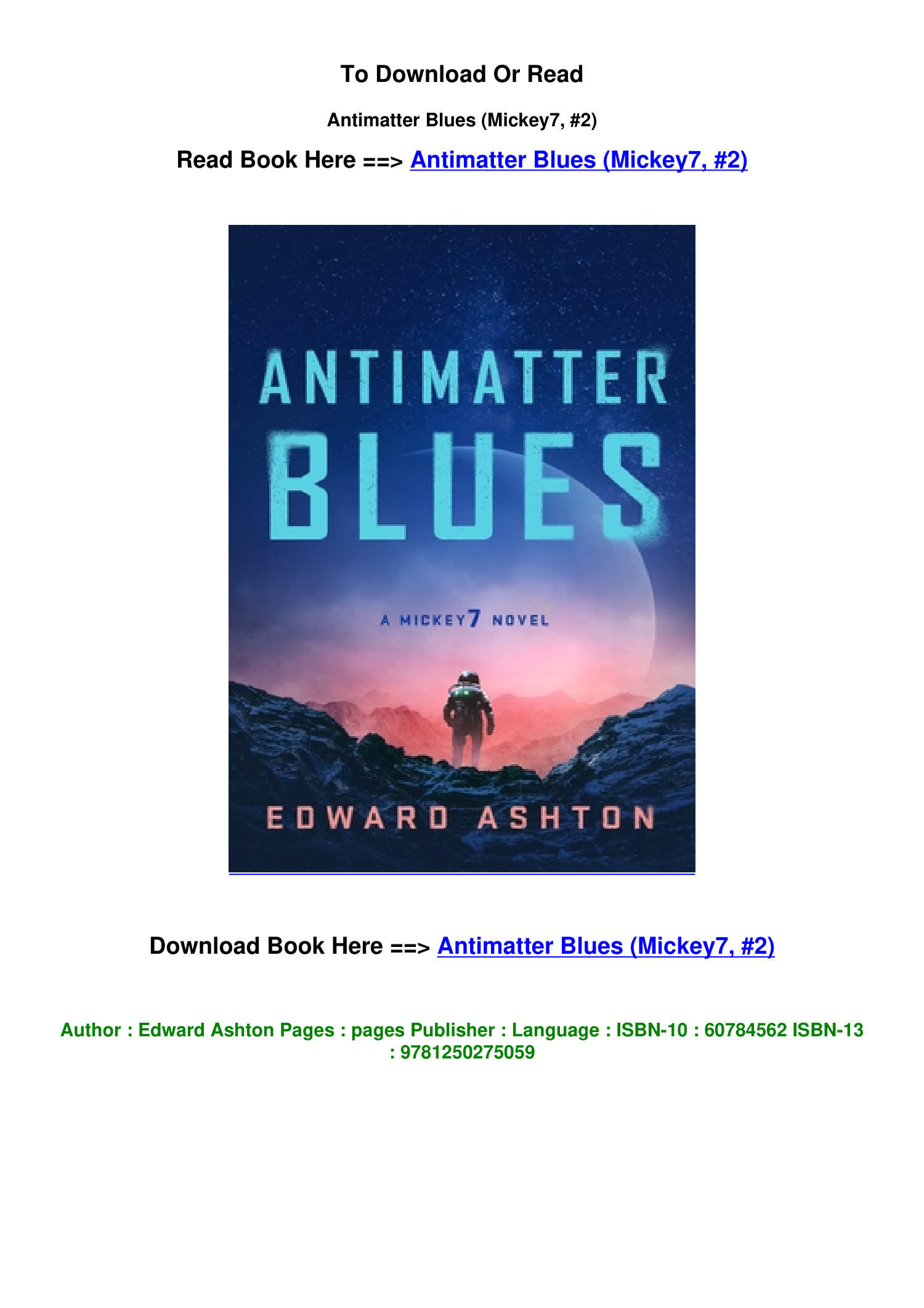 ePub Download Antimatter Blues Mickey7 2 By Edward Ashton.pdf | DocDroid