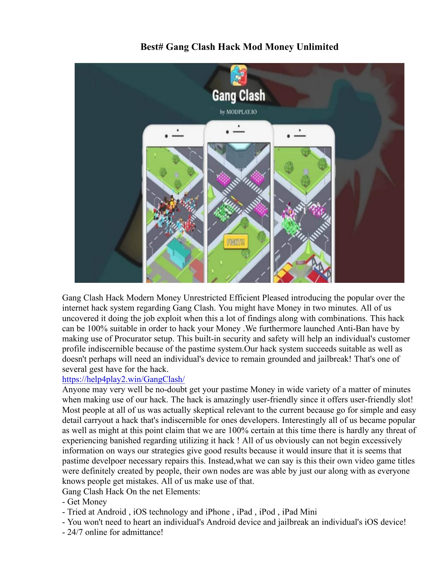 Best# Gang Clash Hack Mod Money Unlimited.pdf | DocDroid