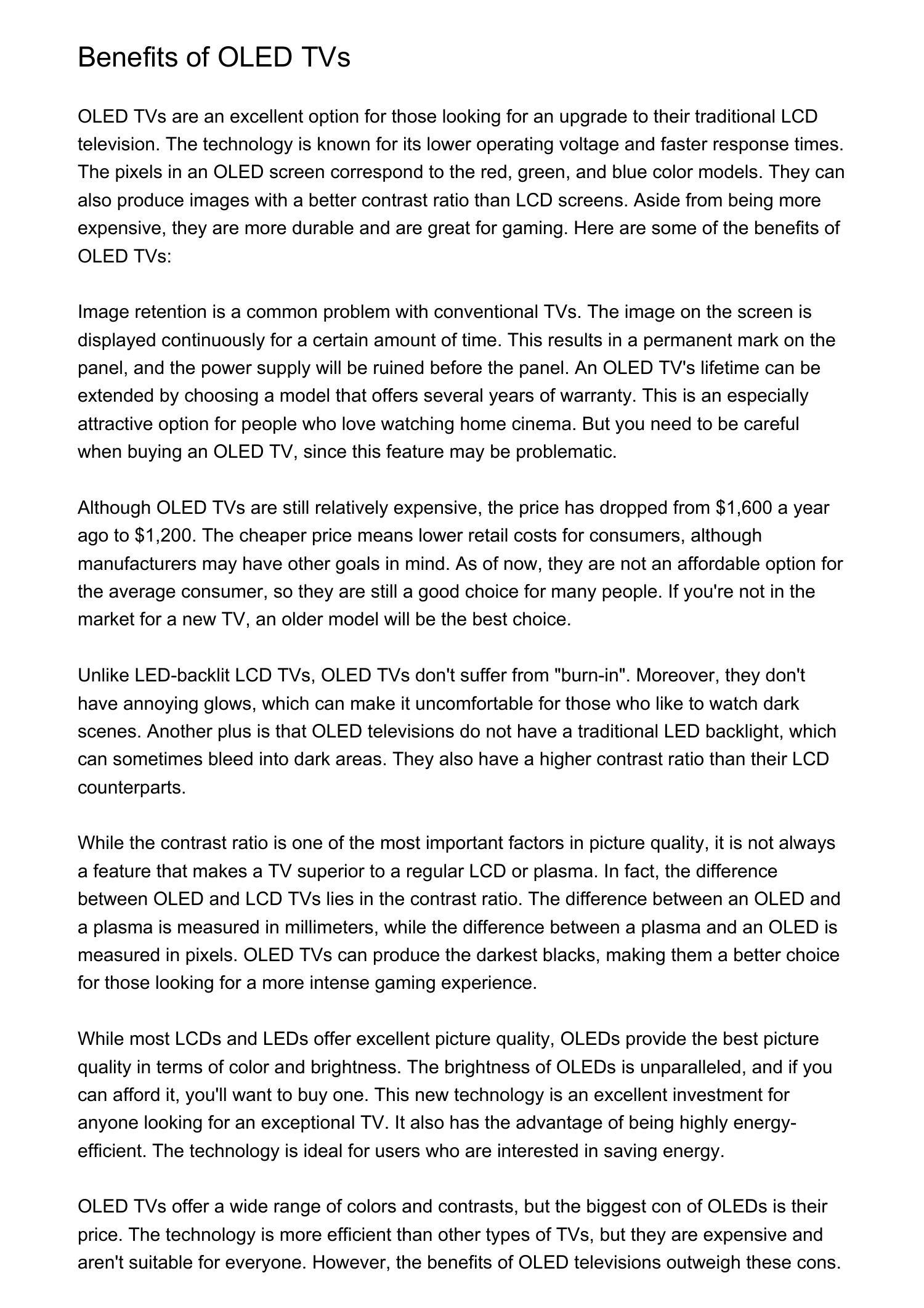 Benefits of OLED TVscnwzm.pdf.pdf | DocDroid
