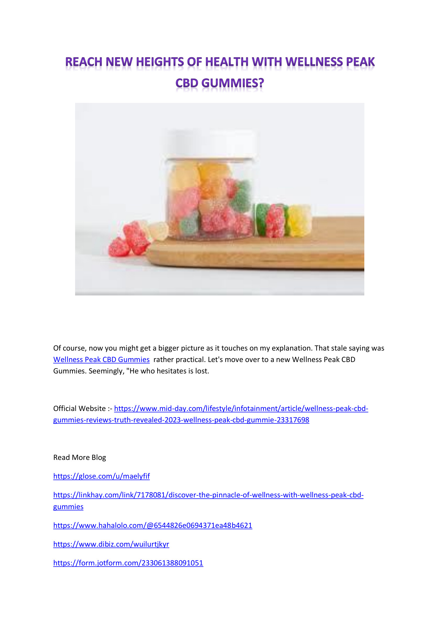 Reach New Heights of Health with Wellness Peak CBD Gummies.pdf | DocDroid