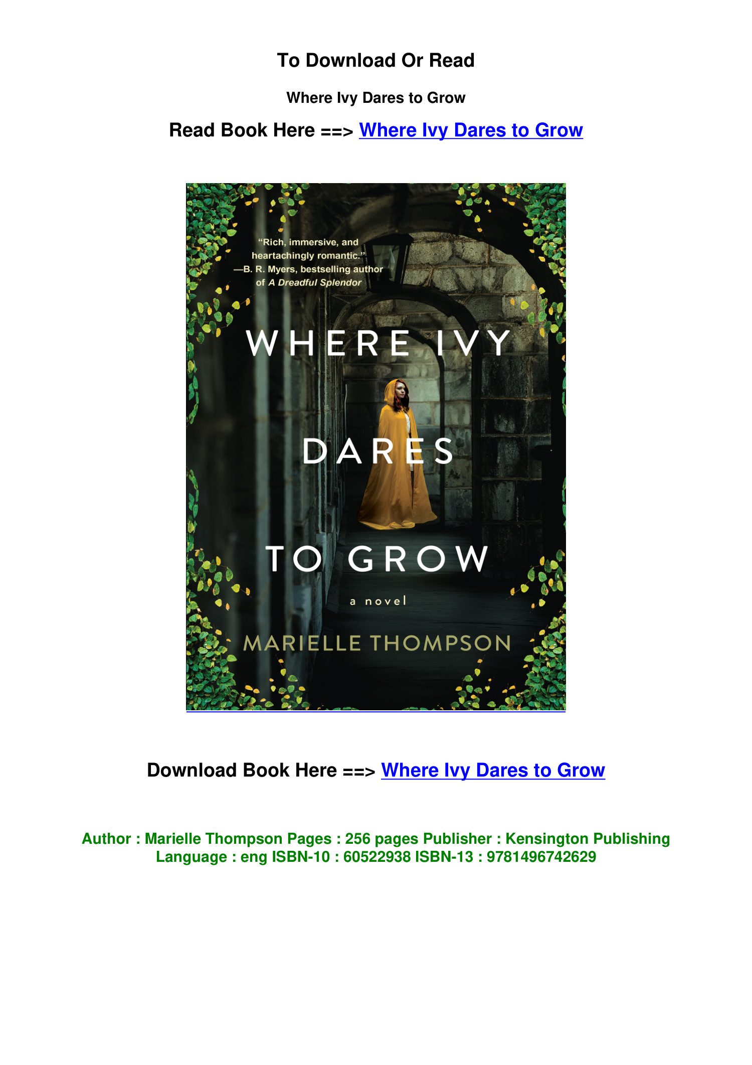 download EPUB Where Ivy Dares to Grow BY Marielle Thompson.pdf | DocDroid