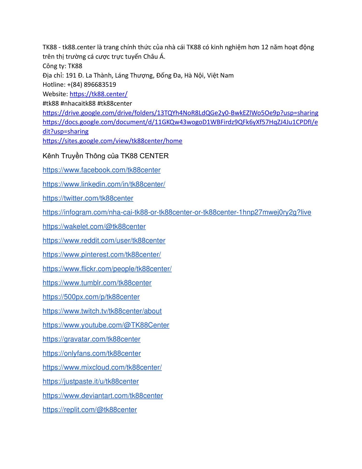NHÀ CÁI TK88 TK88CENTER TK88.CENTER.docx | DocDroid