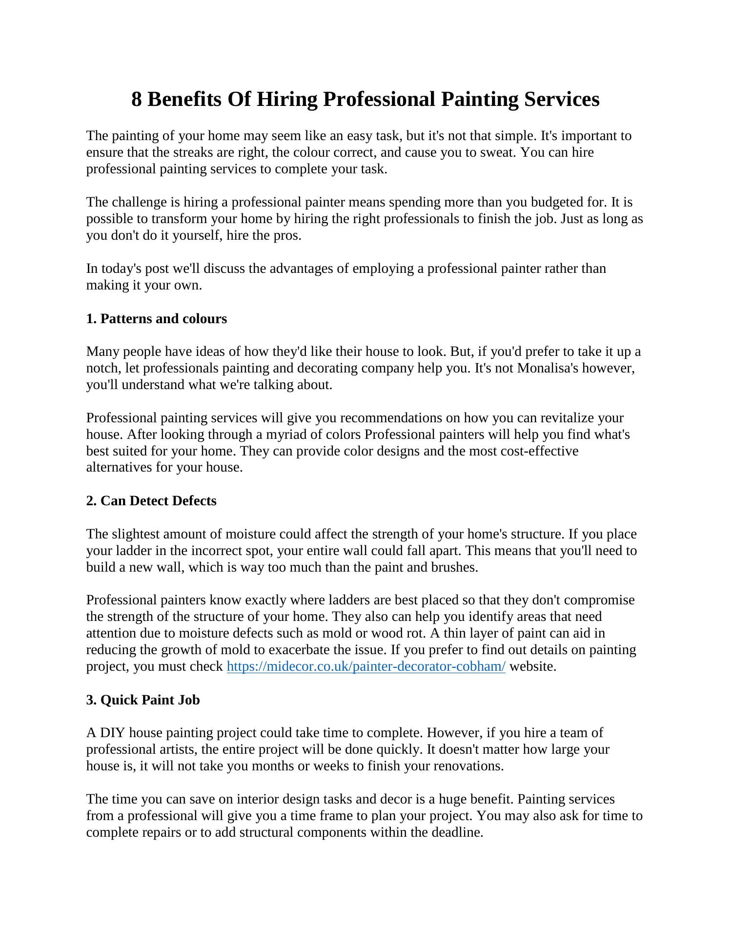 8 Benefits Of Hiring Professional Painting Services--.pdf | DocDroid