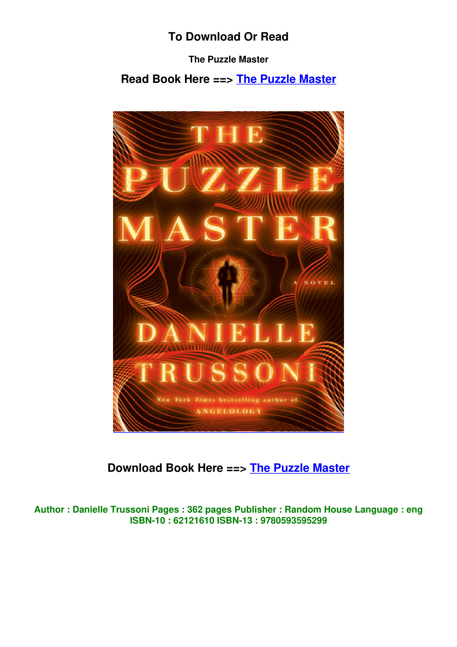 EPub Download The Puzzle Master By Danielle Trussoni.pdf | DocDroid