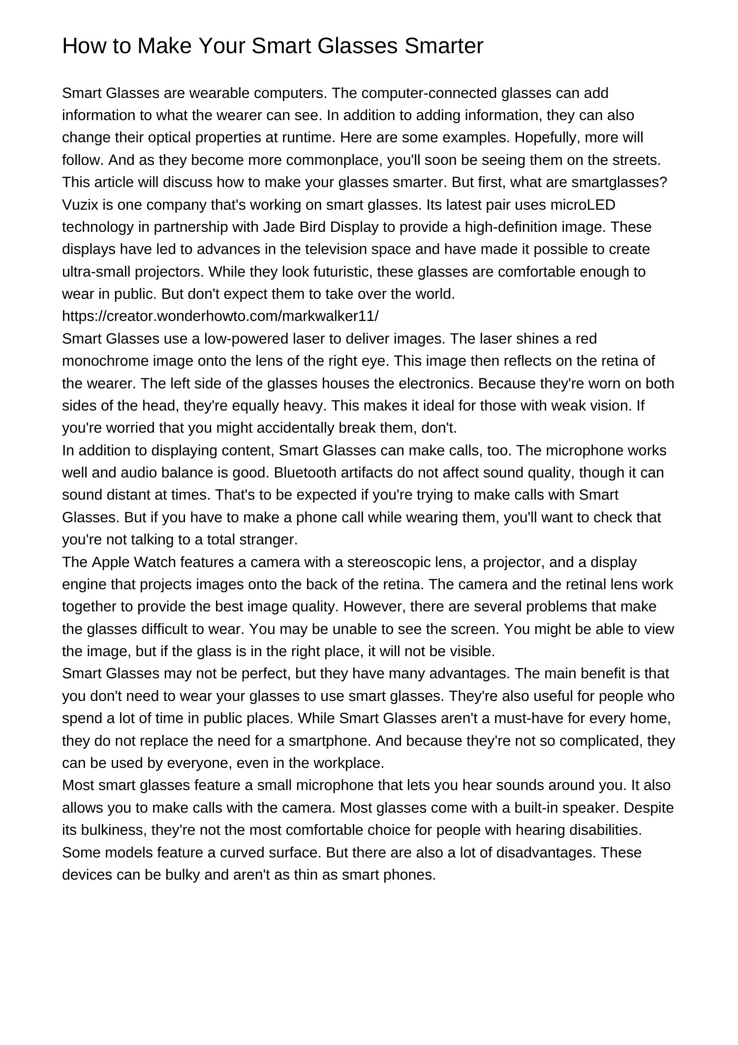 How to Make Your Smart Glasses Smarteralwuz.pdf.pdf | DocDroid