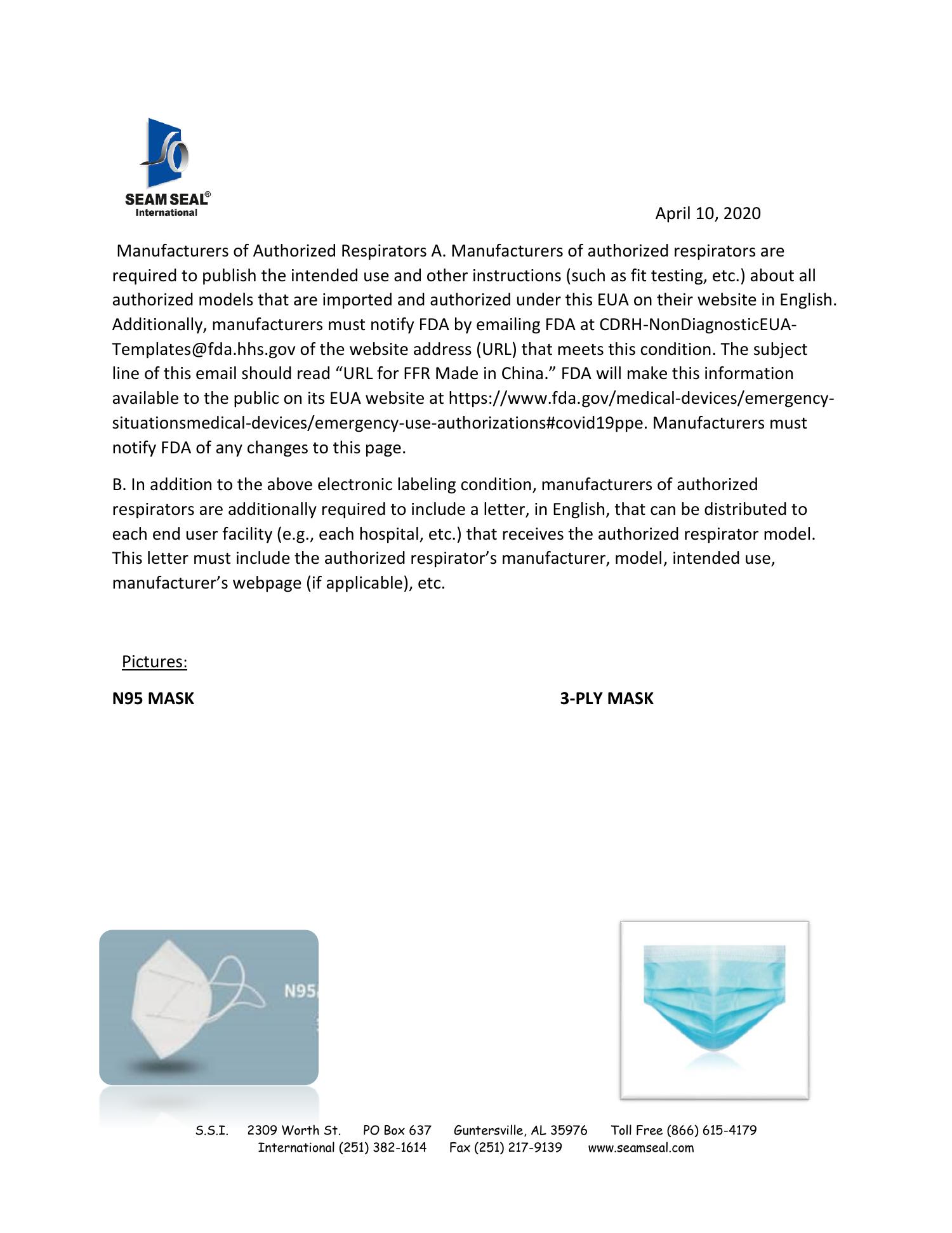 N95 Mask SSI Instructions For Use 2020.pdf | DocDroid