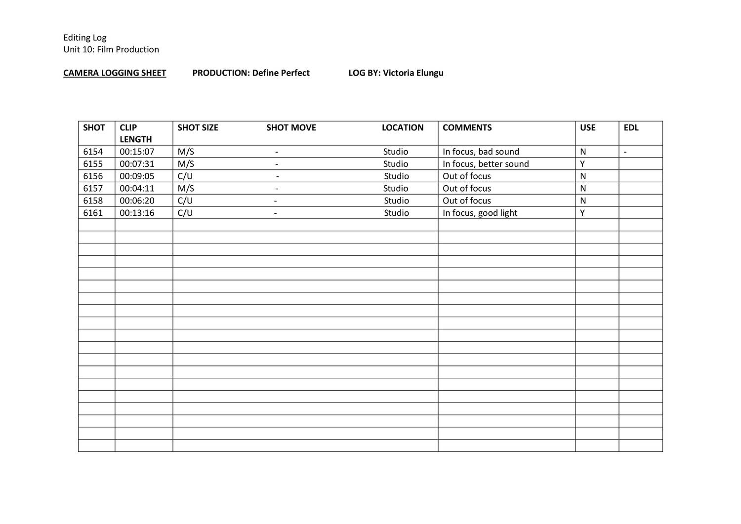 camera logging template VE.docx | DocDroid