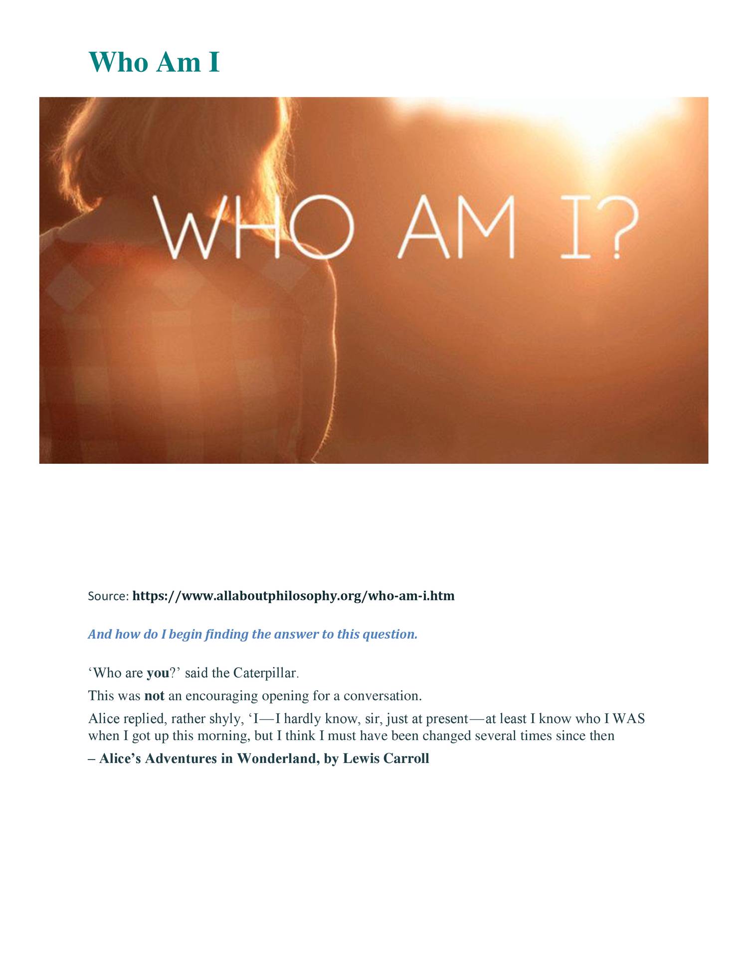 Who Am I.docx | DocDroid