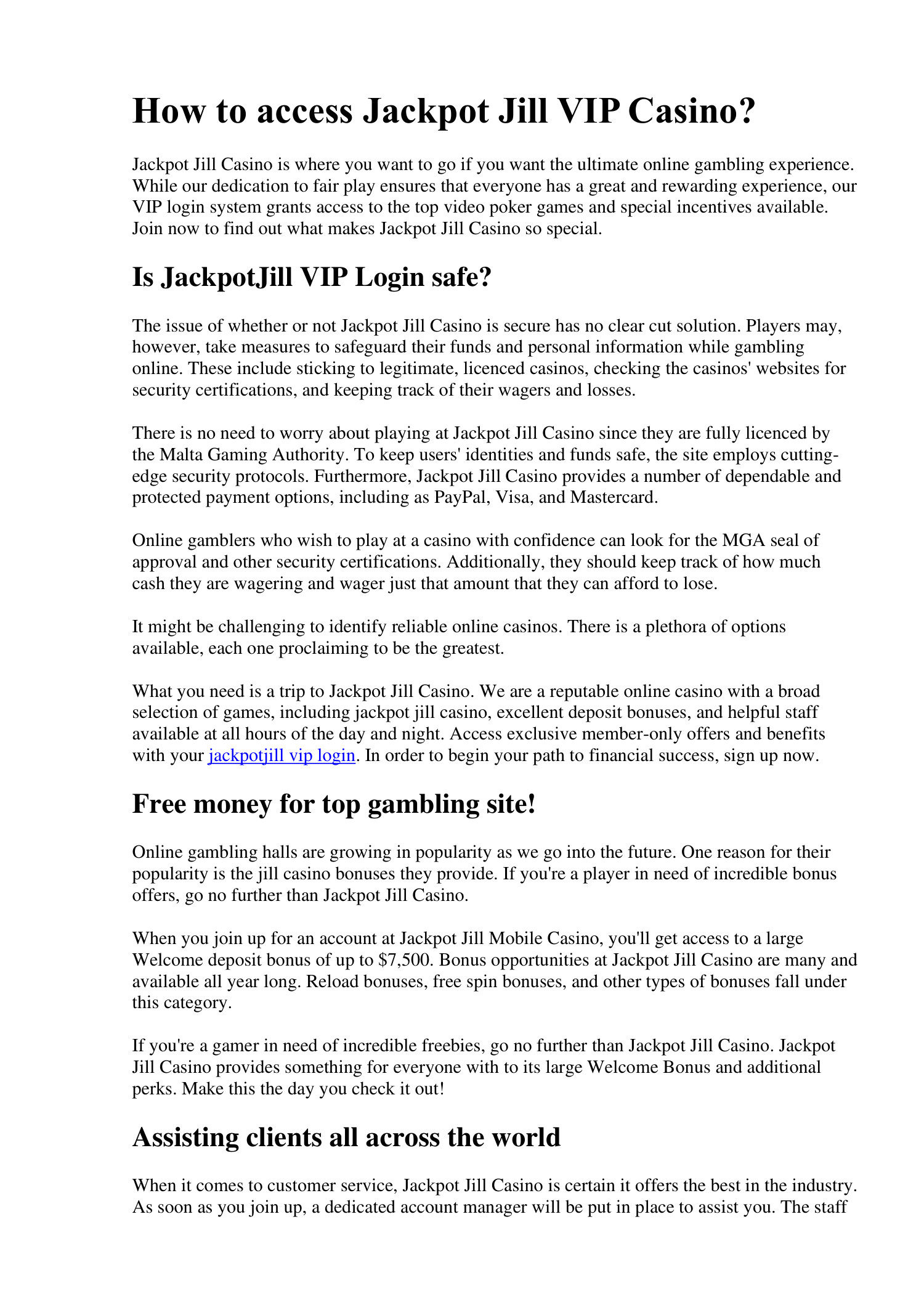 How to access Jackpot Jill VIP Casino.pdf | DocDroid