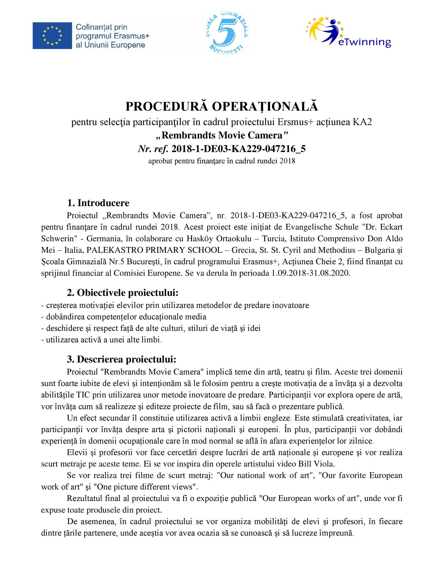 PROCEDURĂ OPERAŢIONALĂ Rembrandts.docx | DocDroid