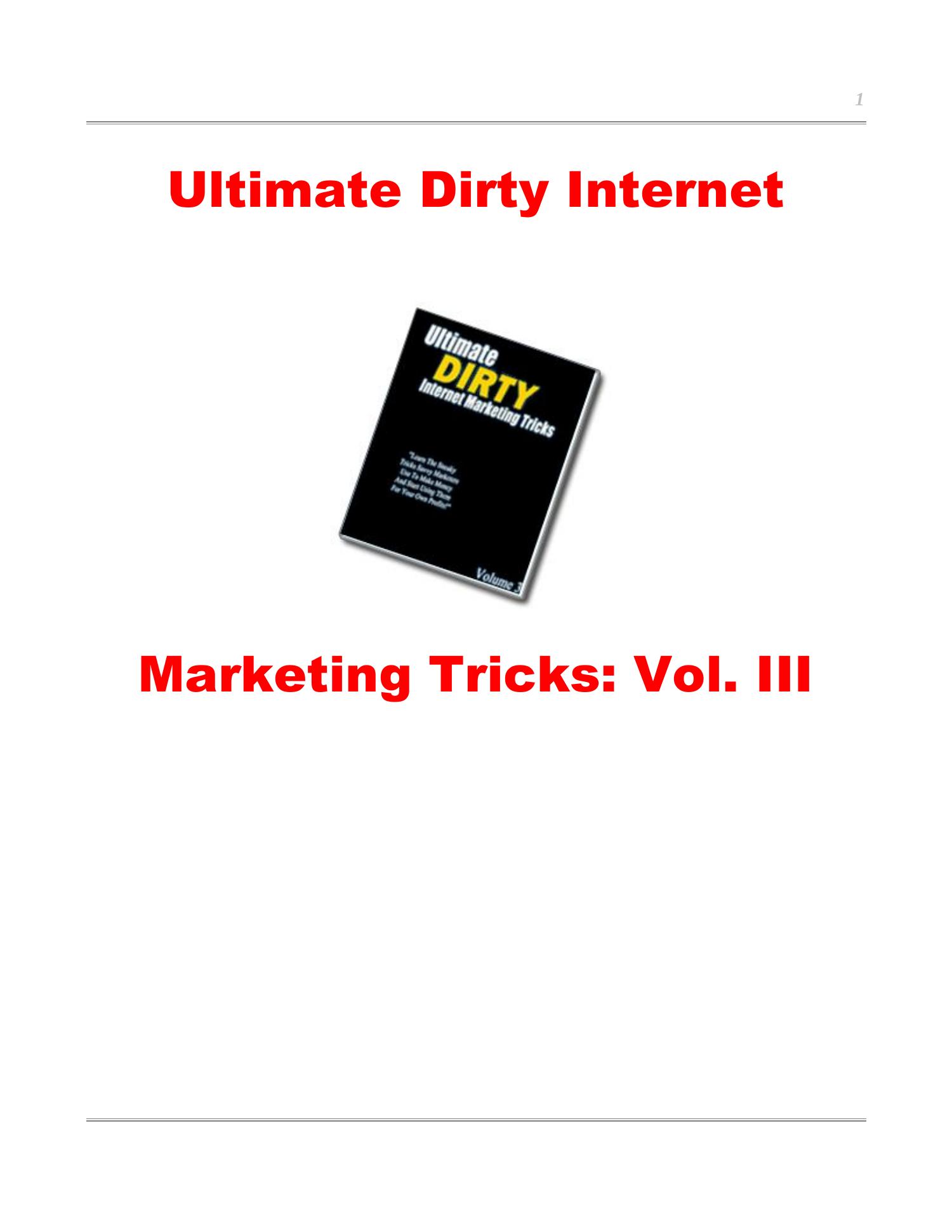 Ultimate Dirty Internet Marketing Tricks NEWEST.pdf | DocDroid
