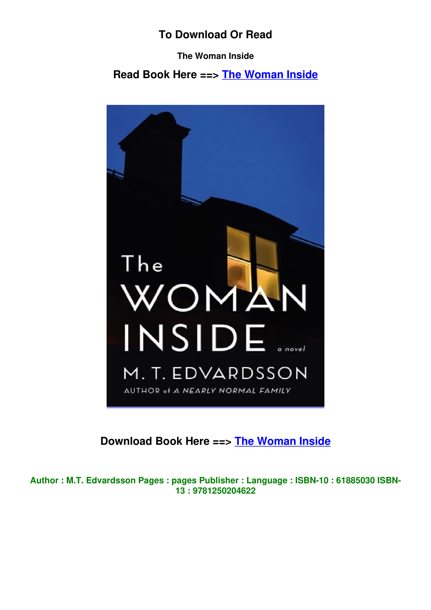 epub Download The Woman Inside BY M T Edvardsson.pdf | DocDroid