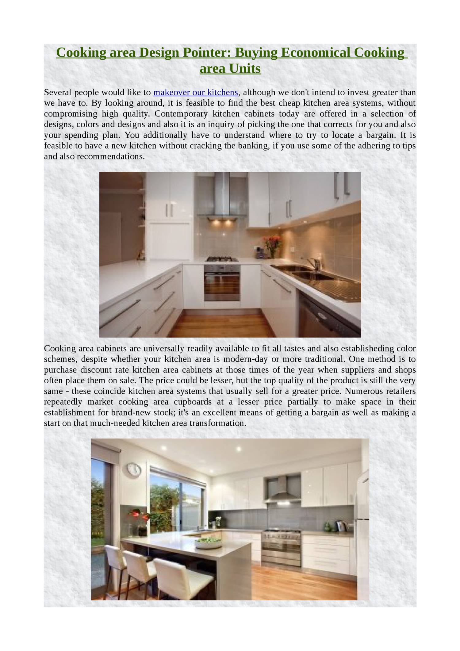 Cooking area Design Pointer: Buying Economical Cooking area Units.pdf ...