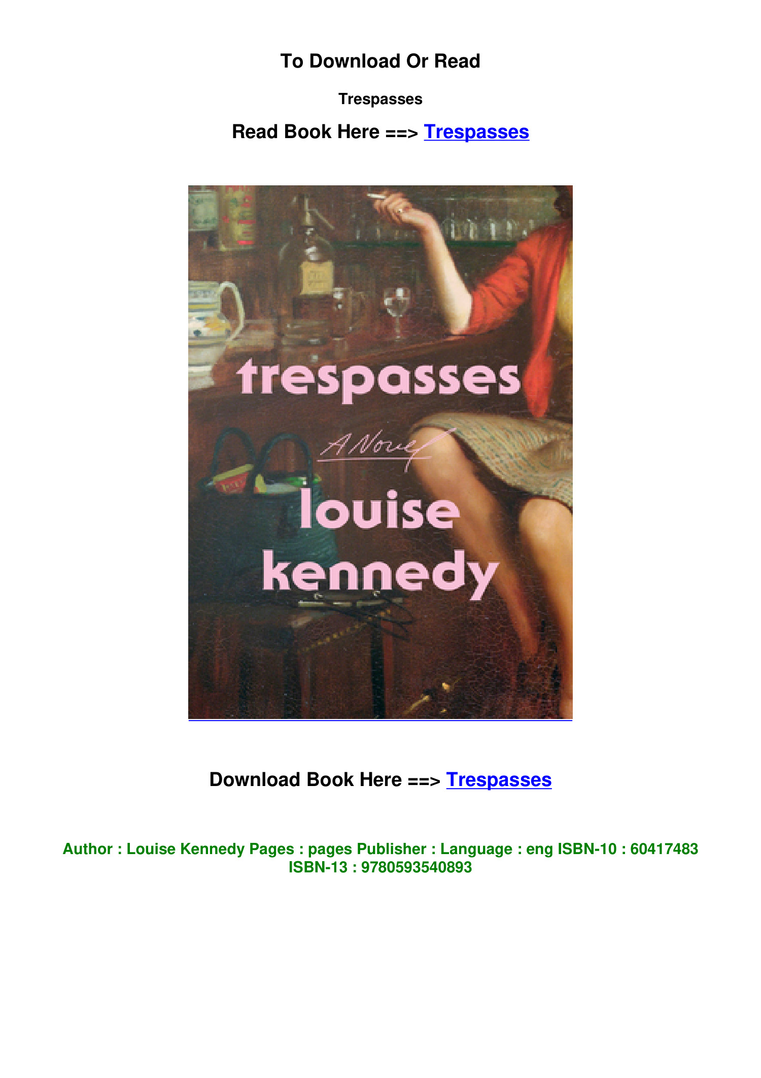 PDF download Trespasses by Louise Kennedy.pdf | DocDroid