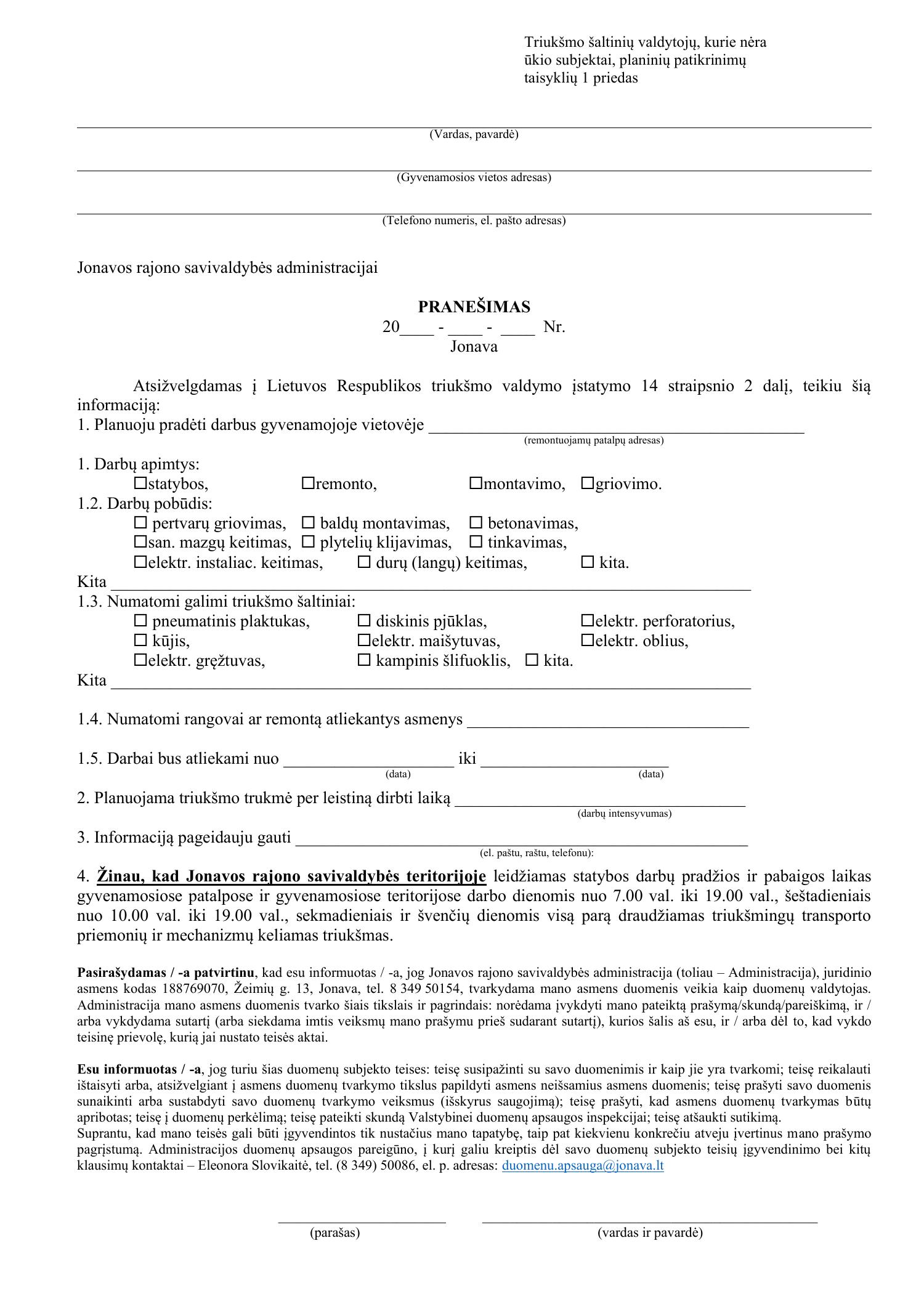 Pranesimo sablonas del remonto.docx | DocDroid