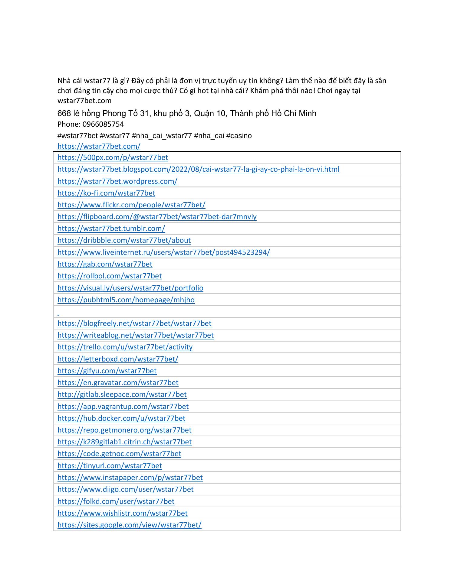 Nhà Cái wstar77.docx | DocDroid