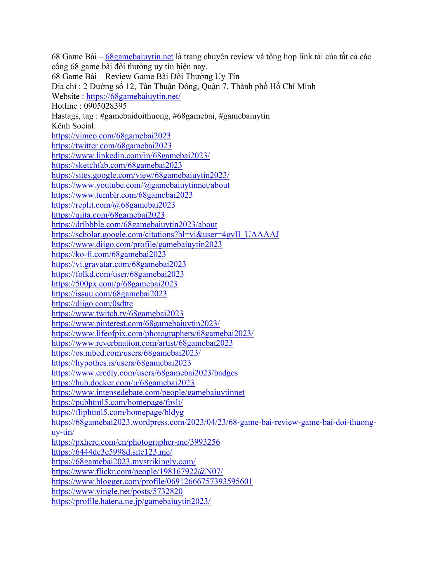 68 Game Bài - Review Game Bài Đổi Thưởng Uy Tín.docx | DocDroid