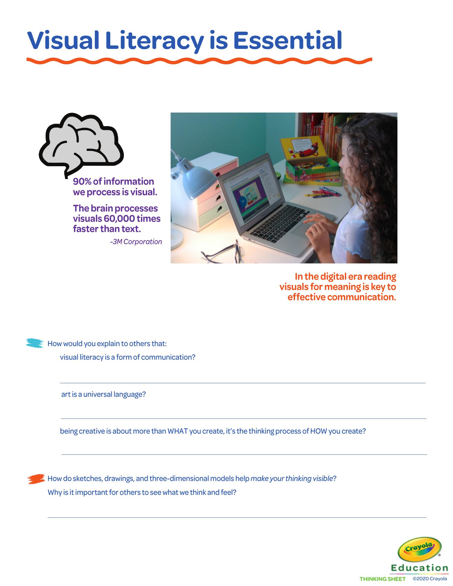 Crayola Thinking Sheet_Visual Literacy is Essential_TS for students.pdf ...
