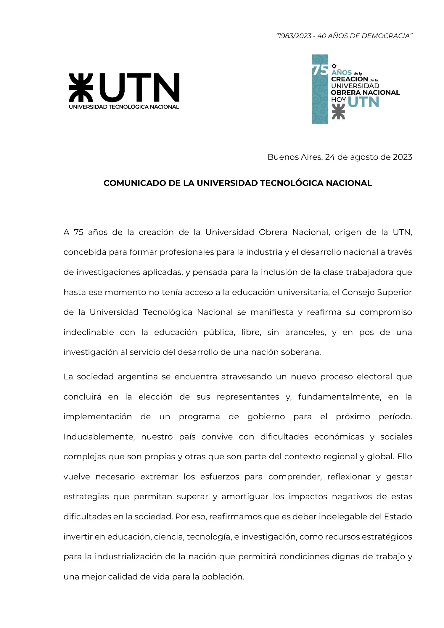 Comunicado Nº 1-2023 CS.pdf | DocDroid