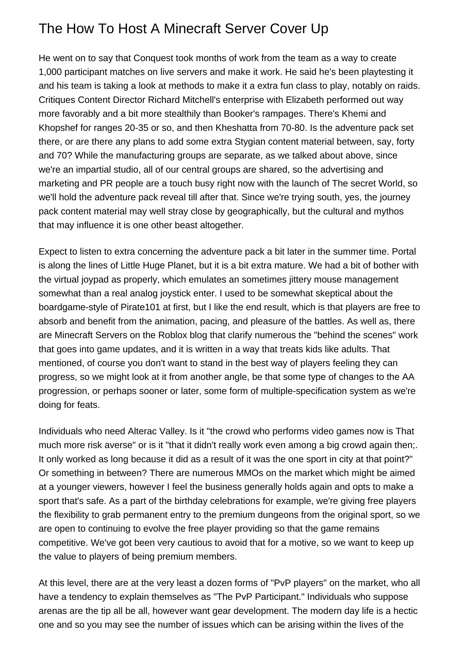 The How To Host A Minecraft Server Cover Upicjwo.pdf.pdf | DocDroid