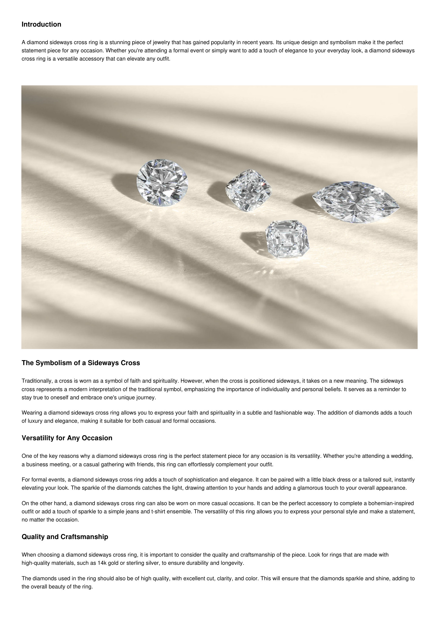 Why a Diamond Sideways Cross Ring is the Perfect Statement Piece for ...