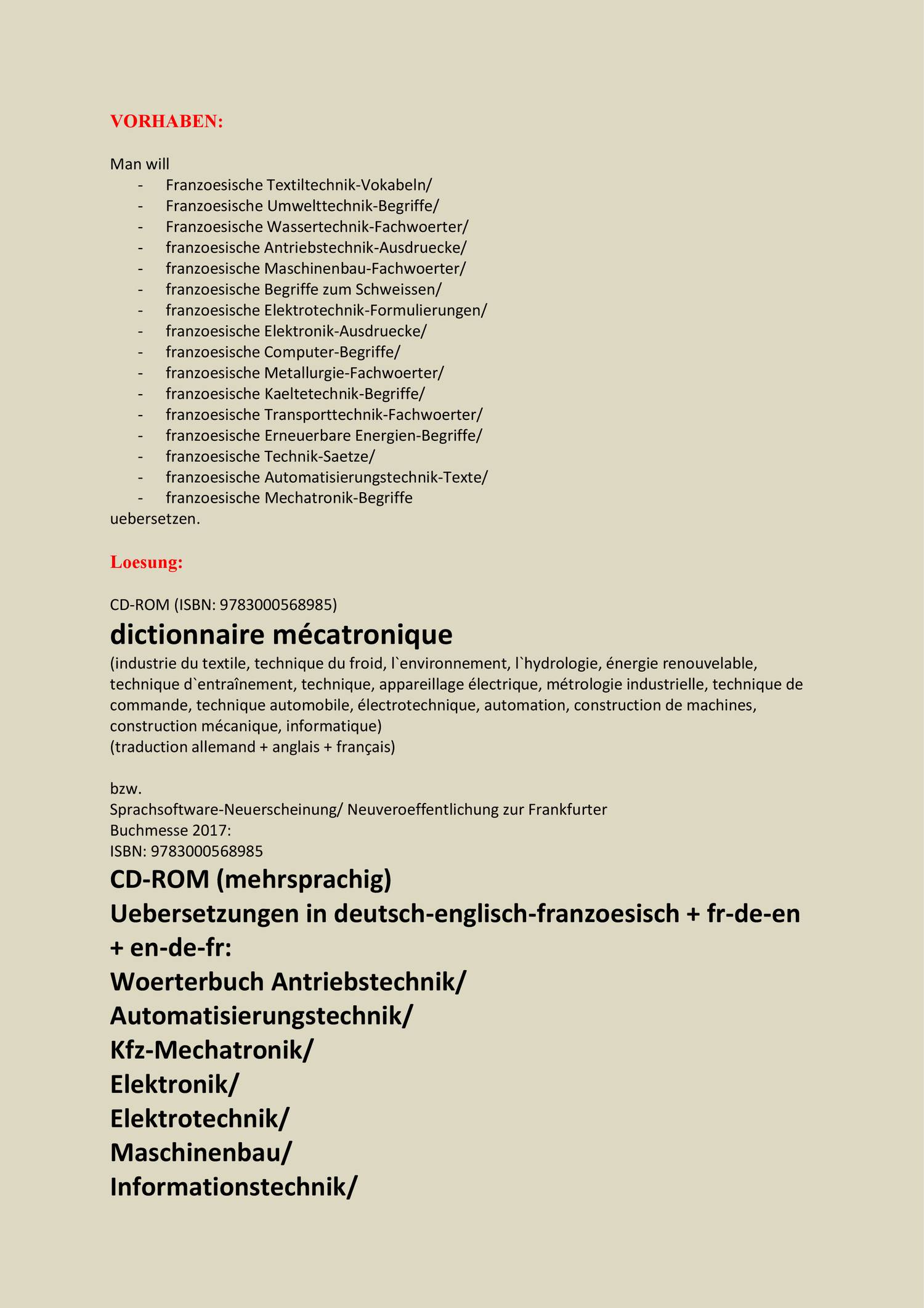 Technisches Englisch Bersetzer