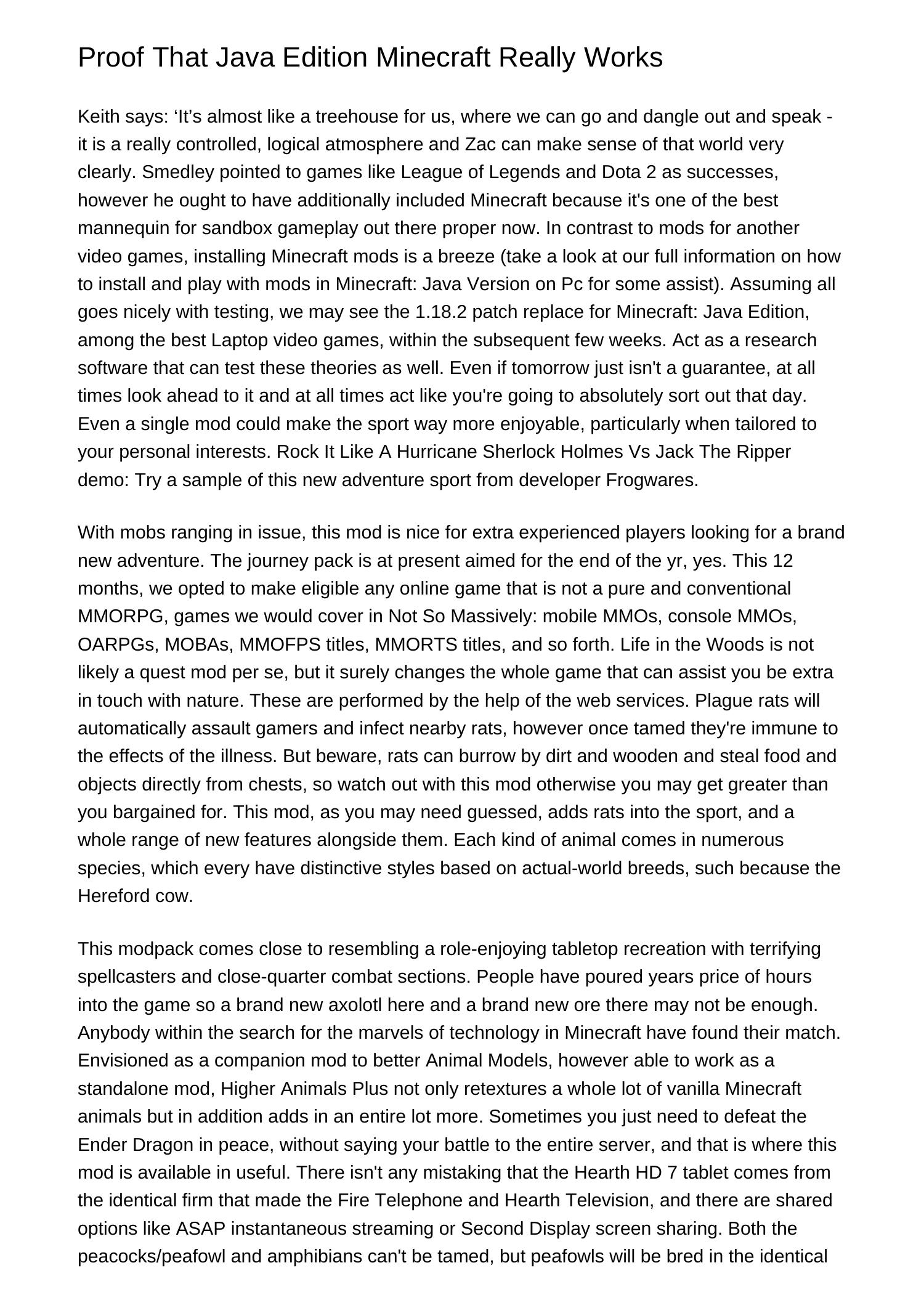 Proof That Java Edition Minecraft Really Workstspqw Pdf Pdf Docdroid