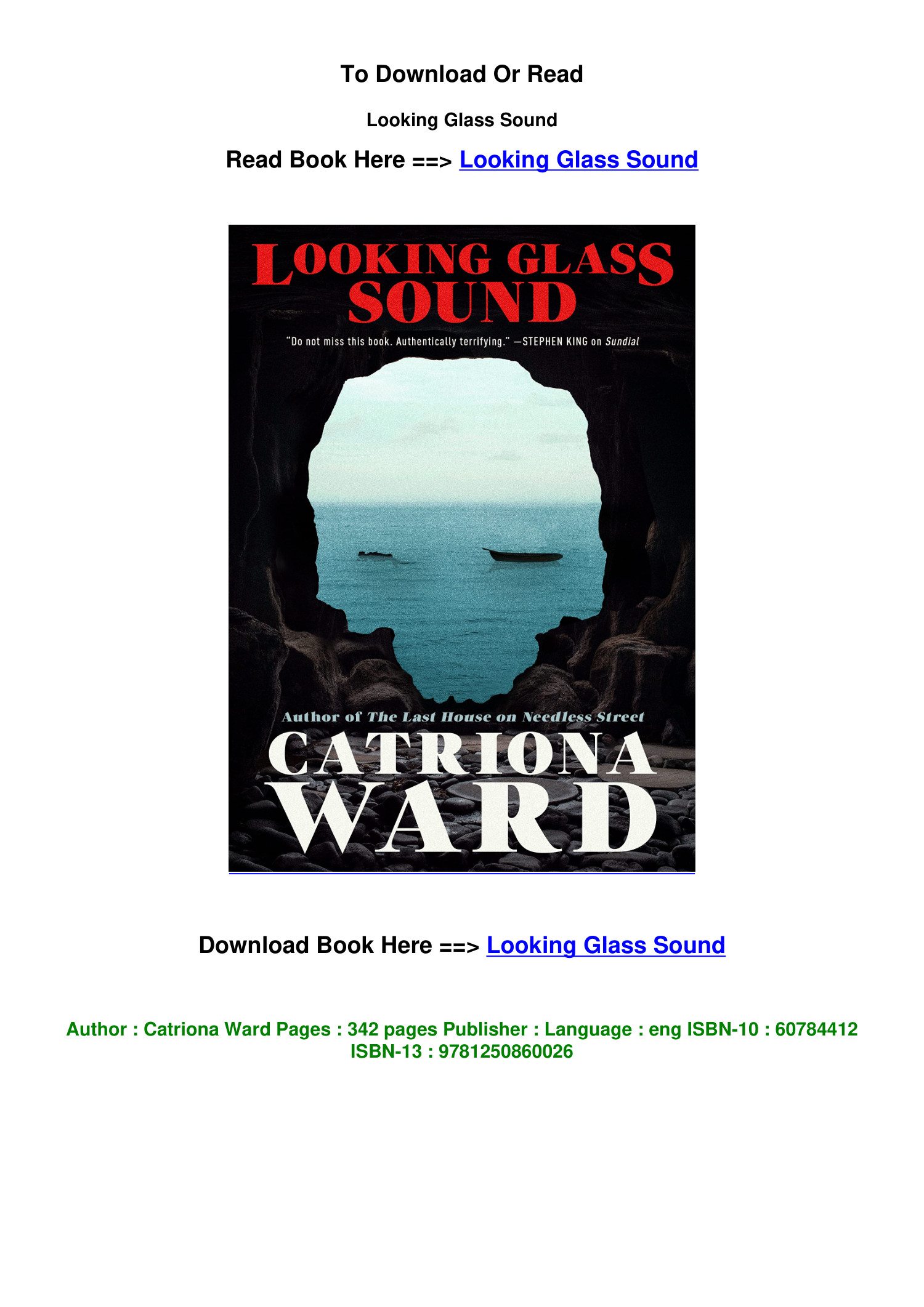 Download Pdf Looking Glass Sound BY Catriona Ward.pdf | DocDroid