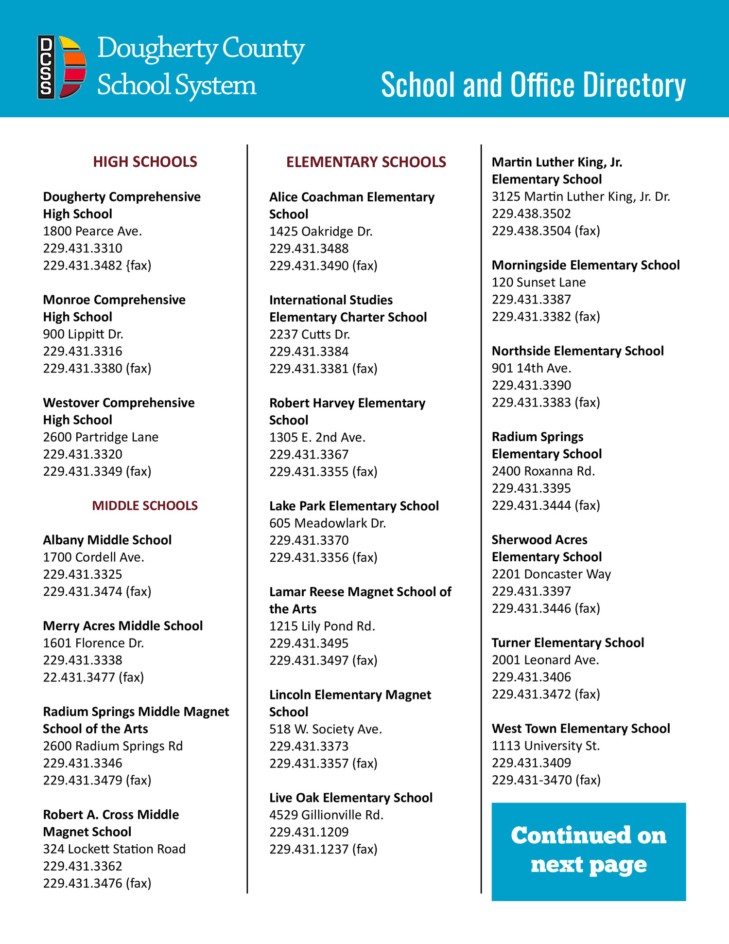 DCSS Directory.pdf | DocDroid