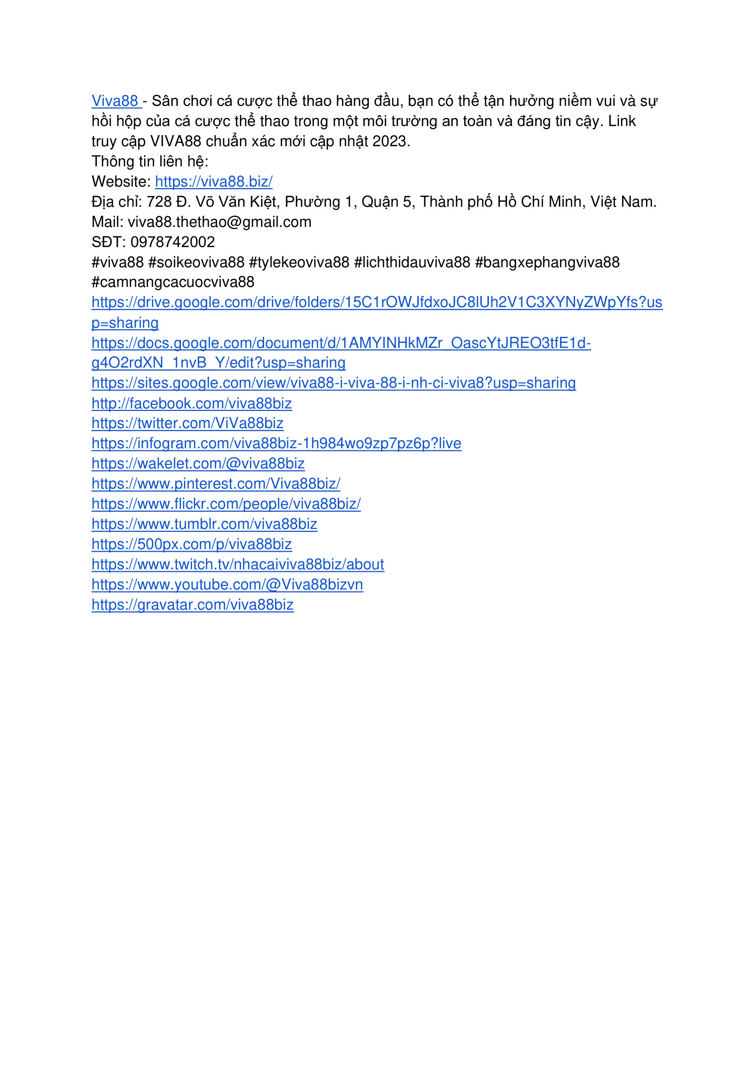 VIVA88 I VIVA 88 I NHÀ CÁI VIVA88.docx | DocDroid