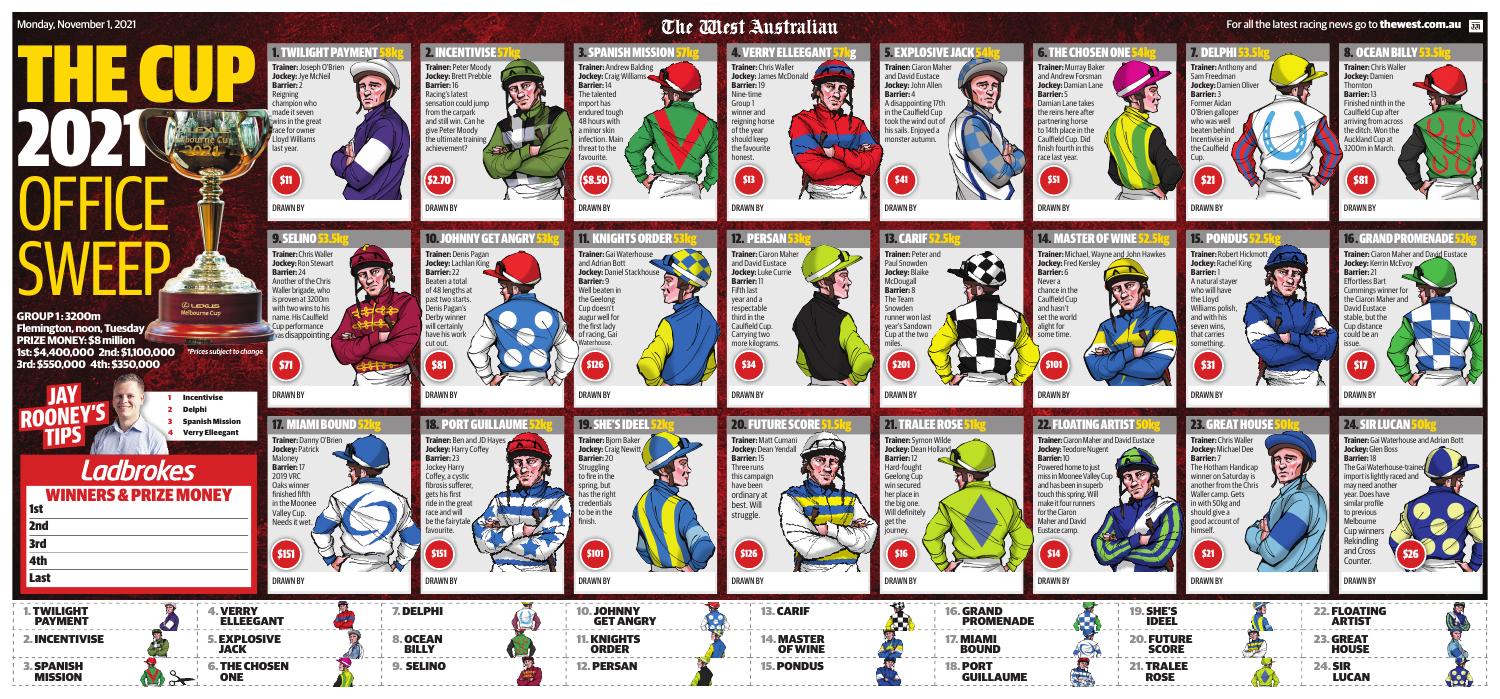 Melbourne Cup 2021 sweepstakes chart.pdf | DocDroid