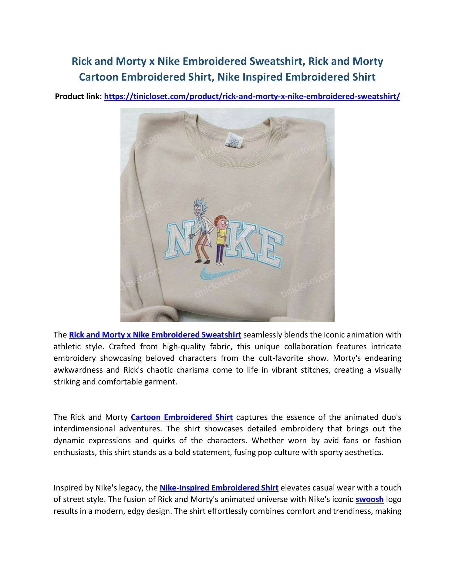 Rick and Morty x Nike Embroidered Sweatshirt.docx | DocDroid