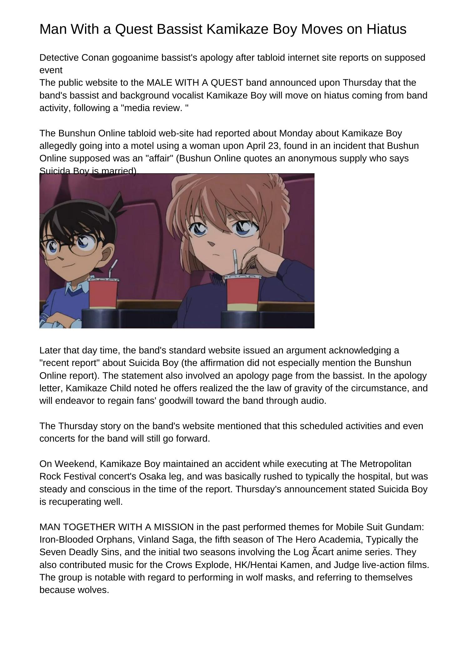 Guy With a Quest Bassist Kamikaze Young man Continues Hiatusjanrq.pdf ...