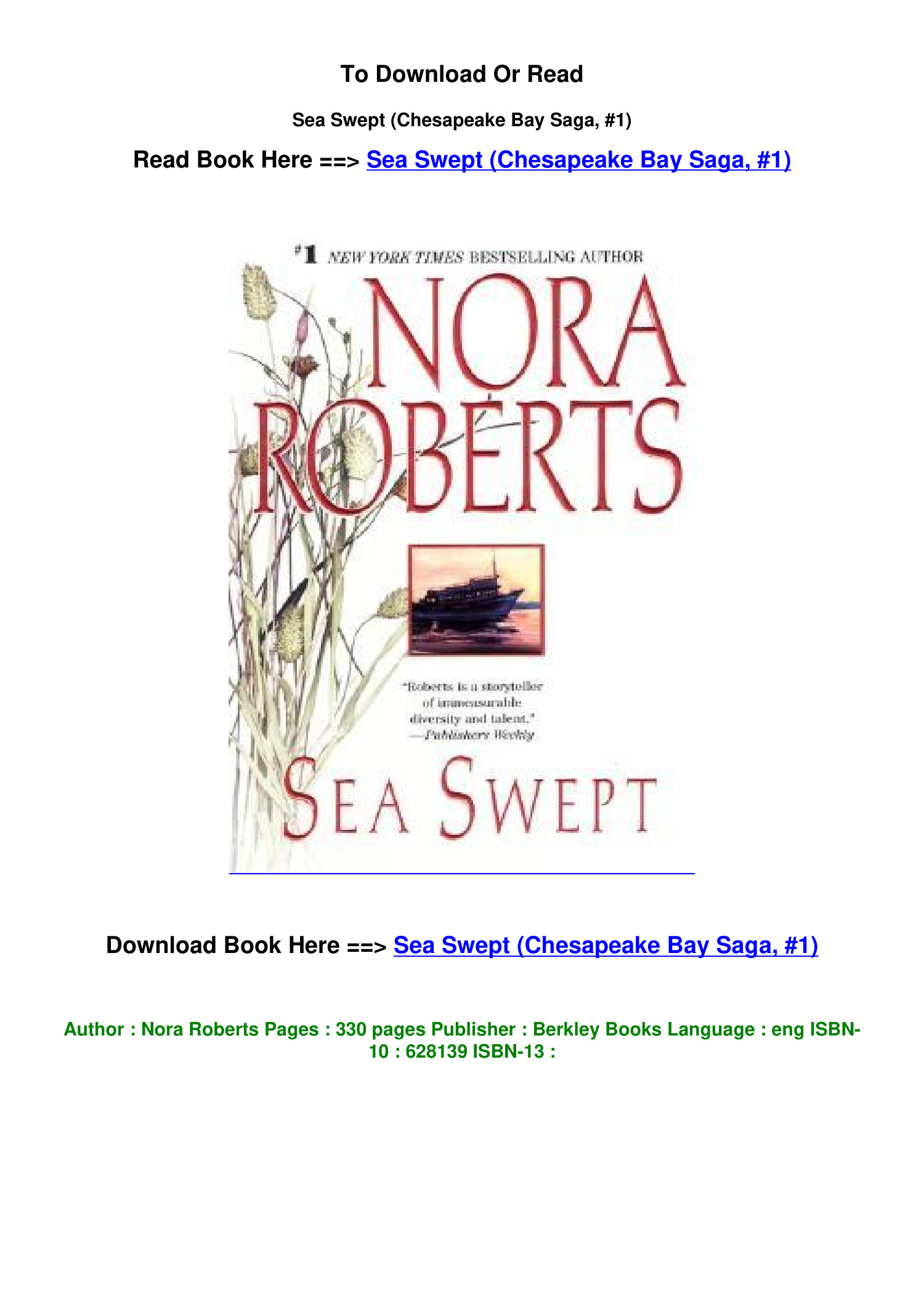 EPub download Sea Swept Chesapeake Bay Saga 1 BY Nora Roberts.pdf | DocDroid