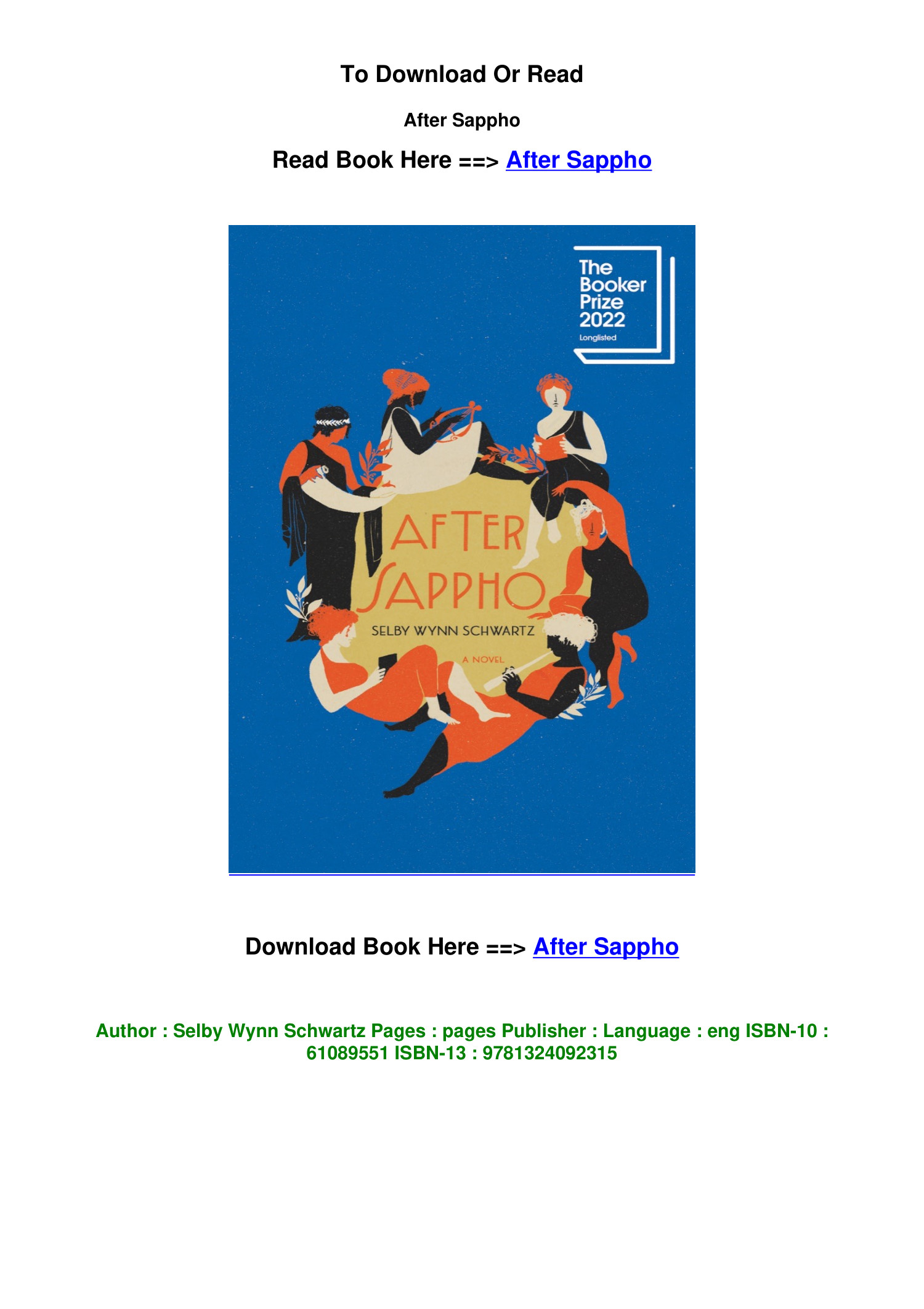 PDF download After Sappho by Selby Wynn Schwartz.pdf | DocDroid