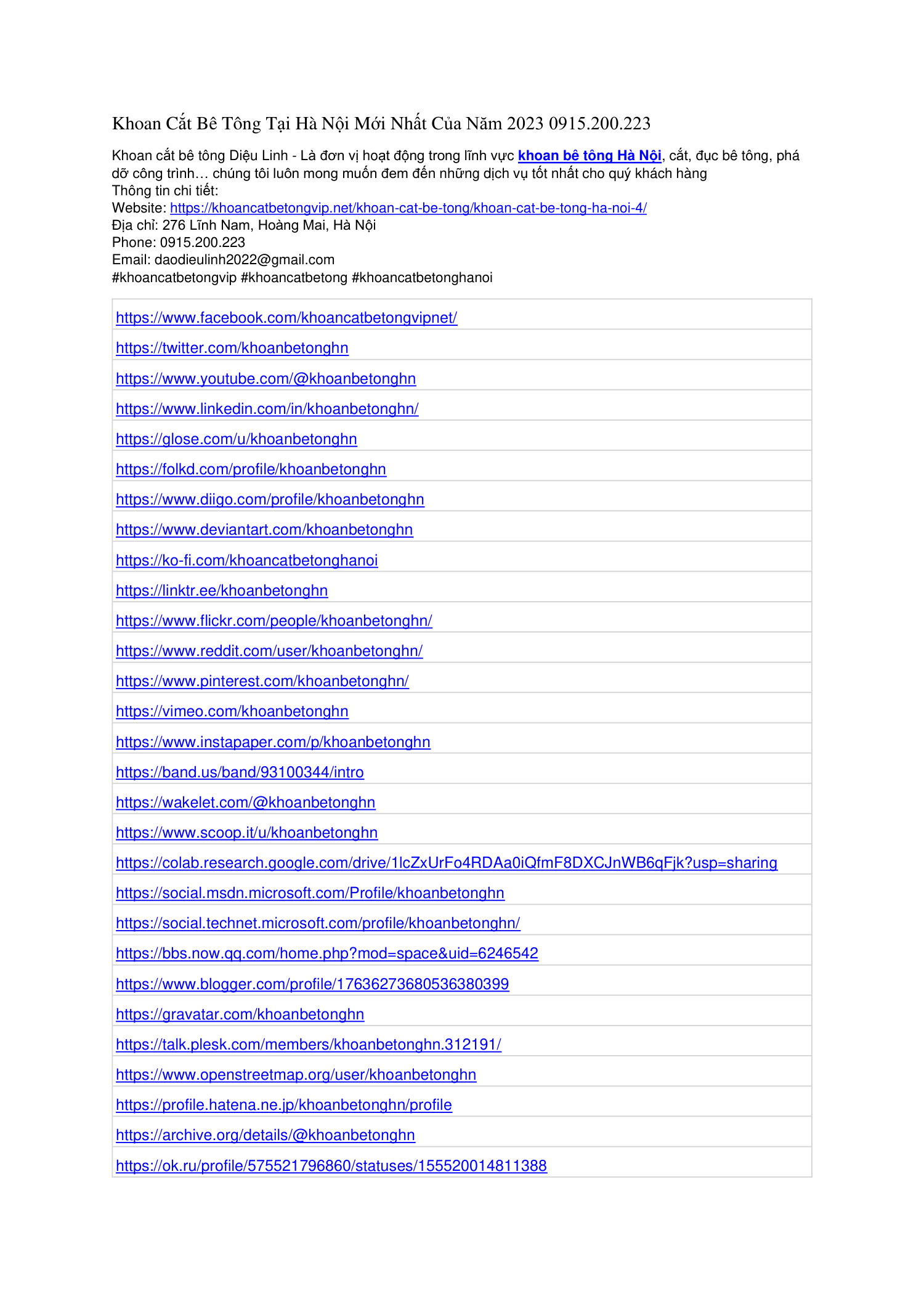 Khoan Cắt Bê Tông Hà Nội.docx | DocDroid