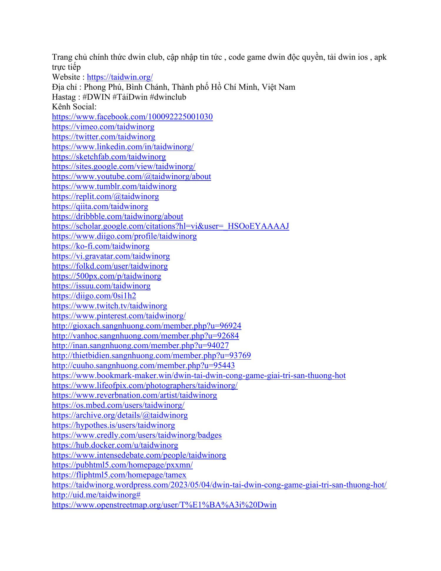 DWIN - Tải Dwin Cổng Game Giải Trí Săn Thưởng HOT.docx | DocDroid